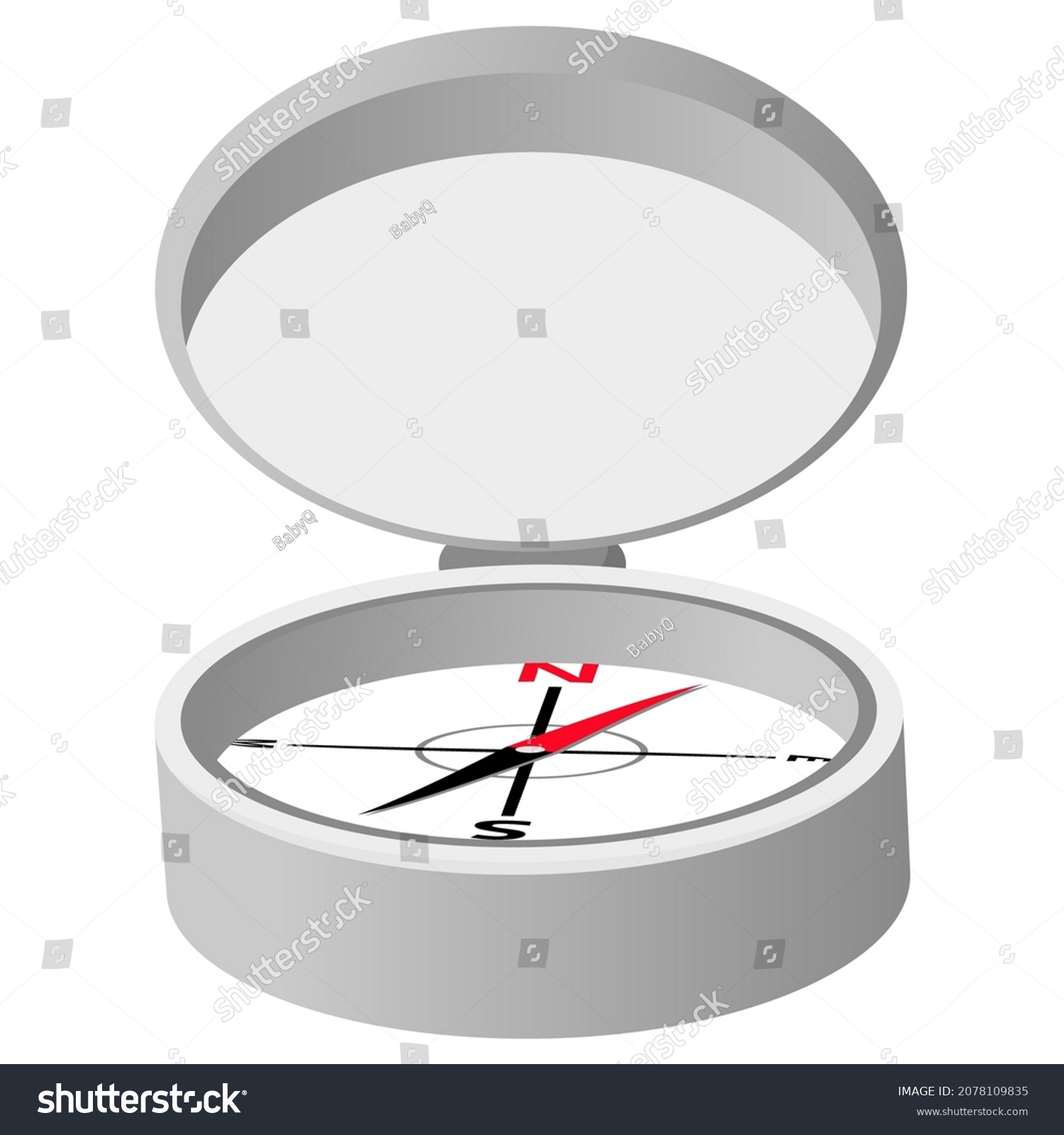 Round Compass Cartoon Vector Isolated Object Stock Vector (Royalty Free ...