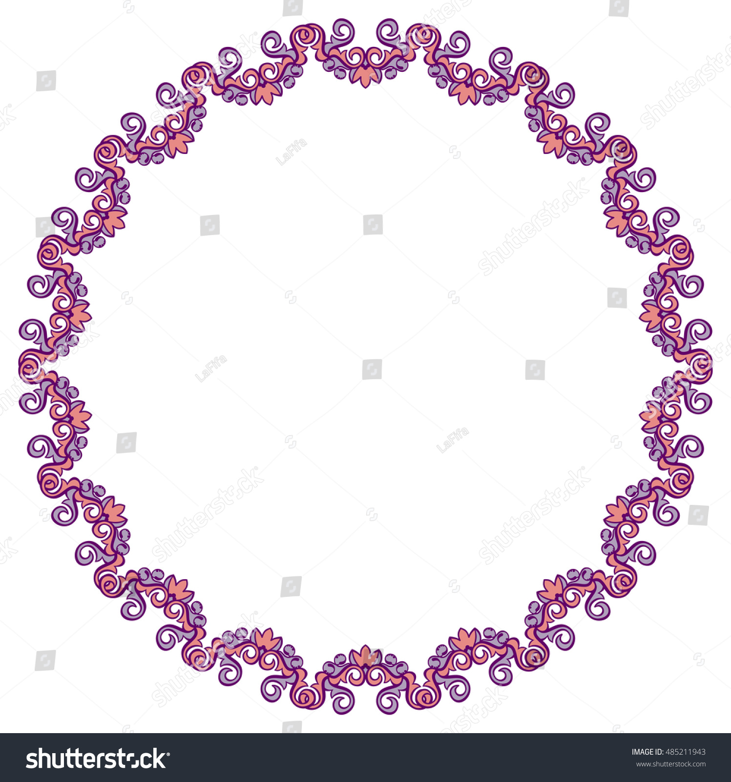Round Decorative Frame Vector Clip Art Stock Vector (Royalty Free ...