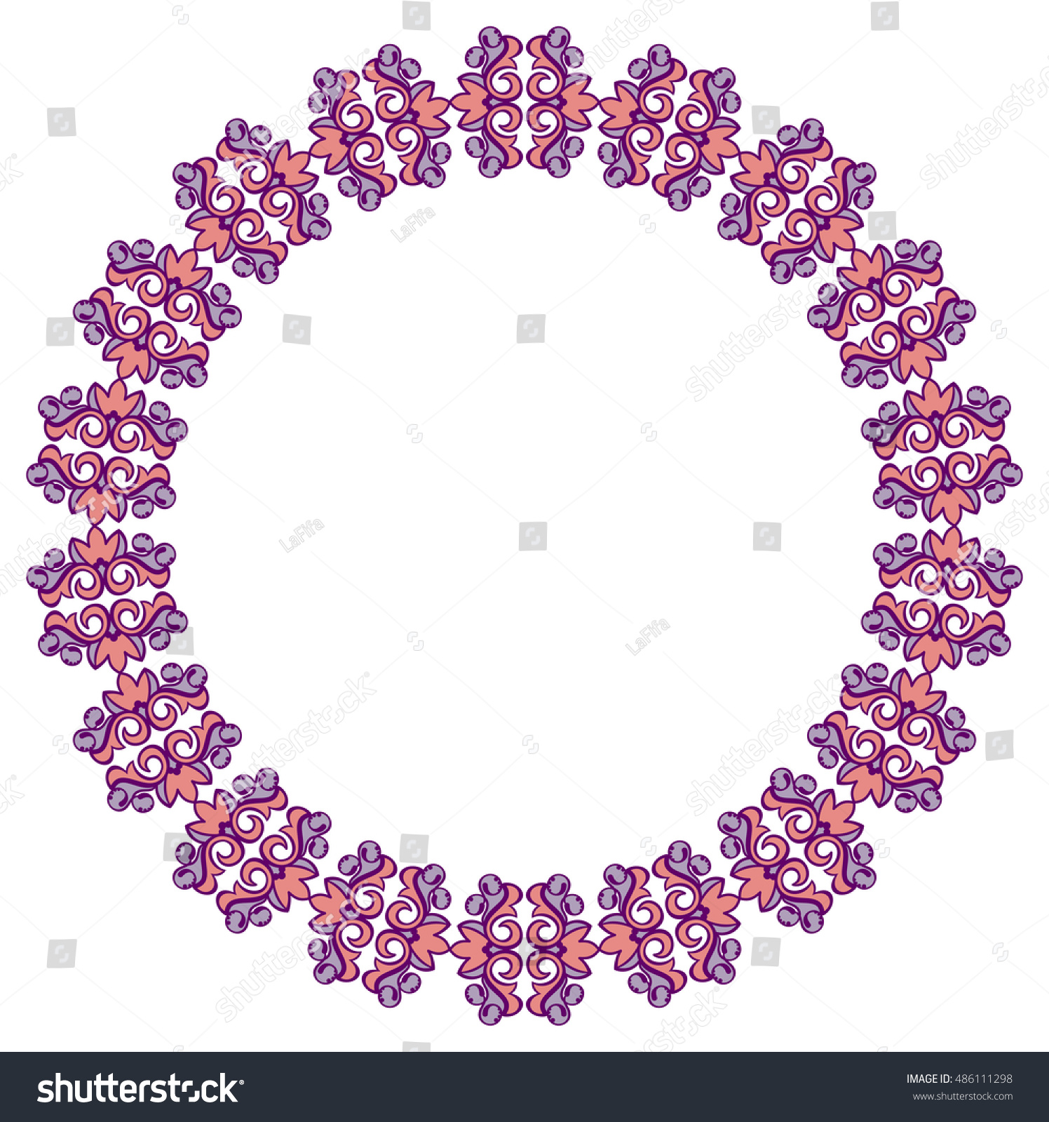 Round Decorative Frame Vector Clip Art Stock Vector (Royalty Free ...