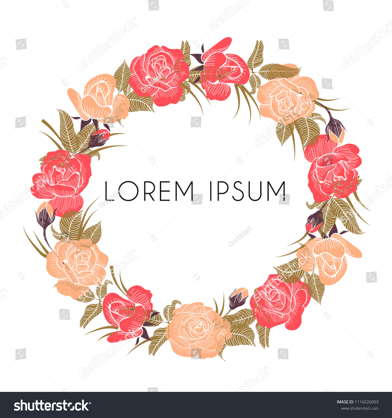 Round Flower Border Stock Vector (Royalty Free) 1116026003 | Shutterstock
