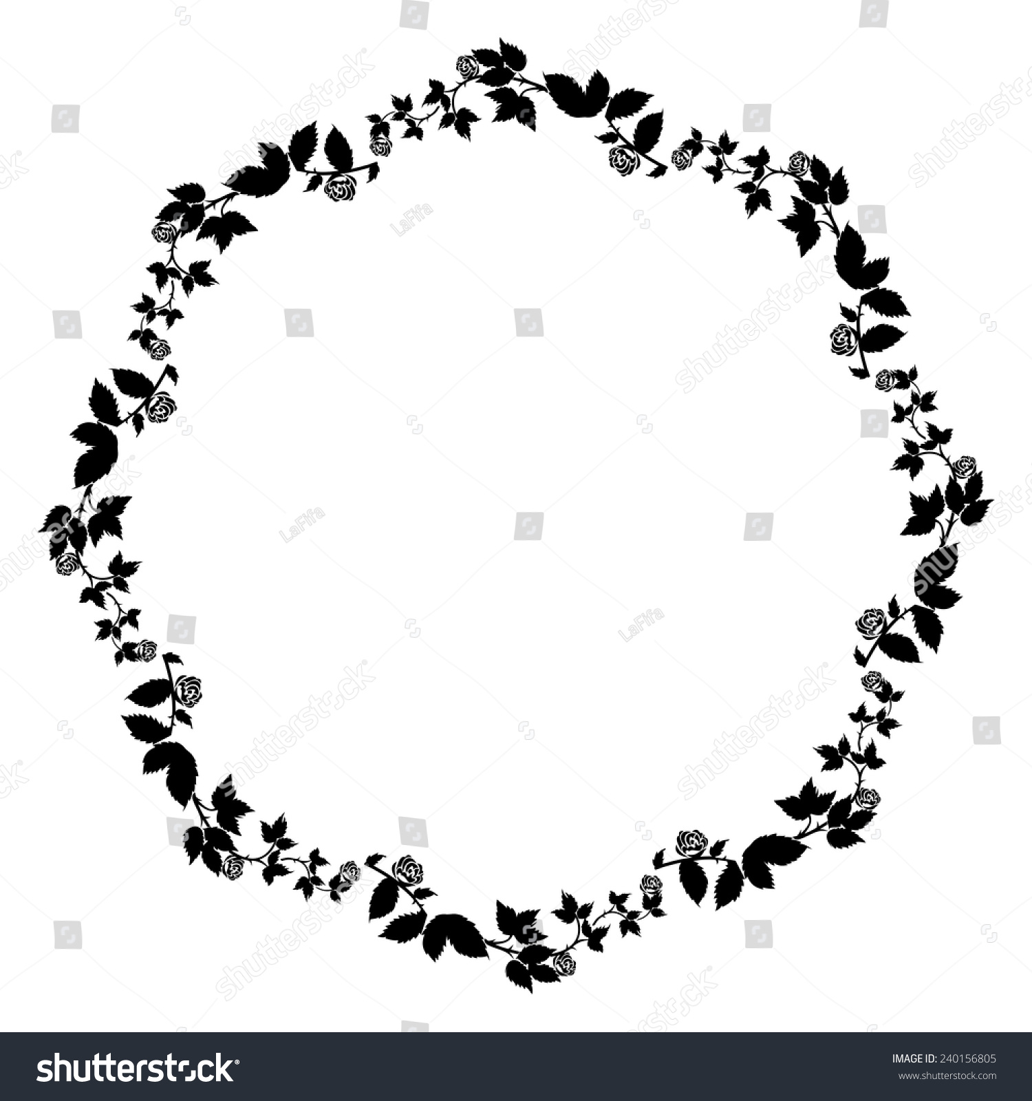 Round Frame Silhouette Stock Vector (Royalty Free) 240156805 | Shutterstock