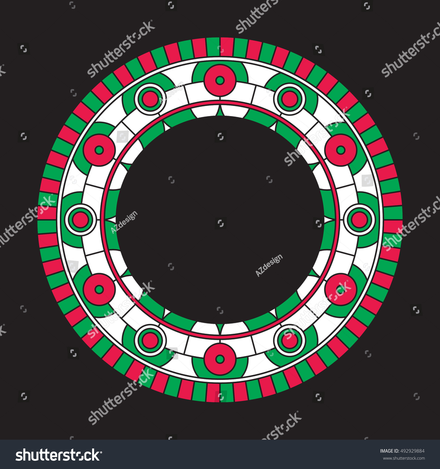 Round Frame Vector Illustration Stock Vector (Royalty Free) 492929884 ...