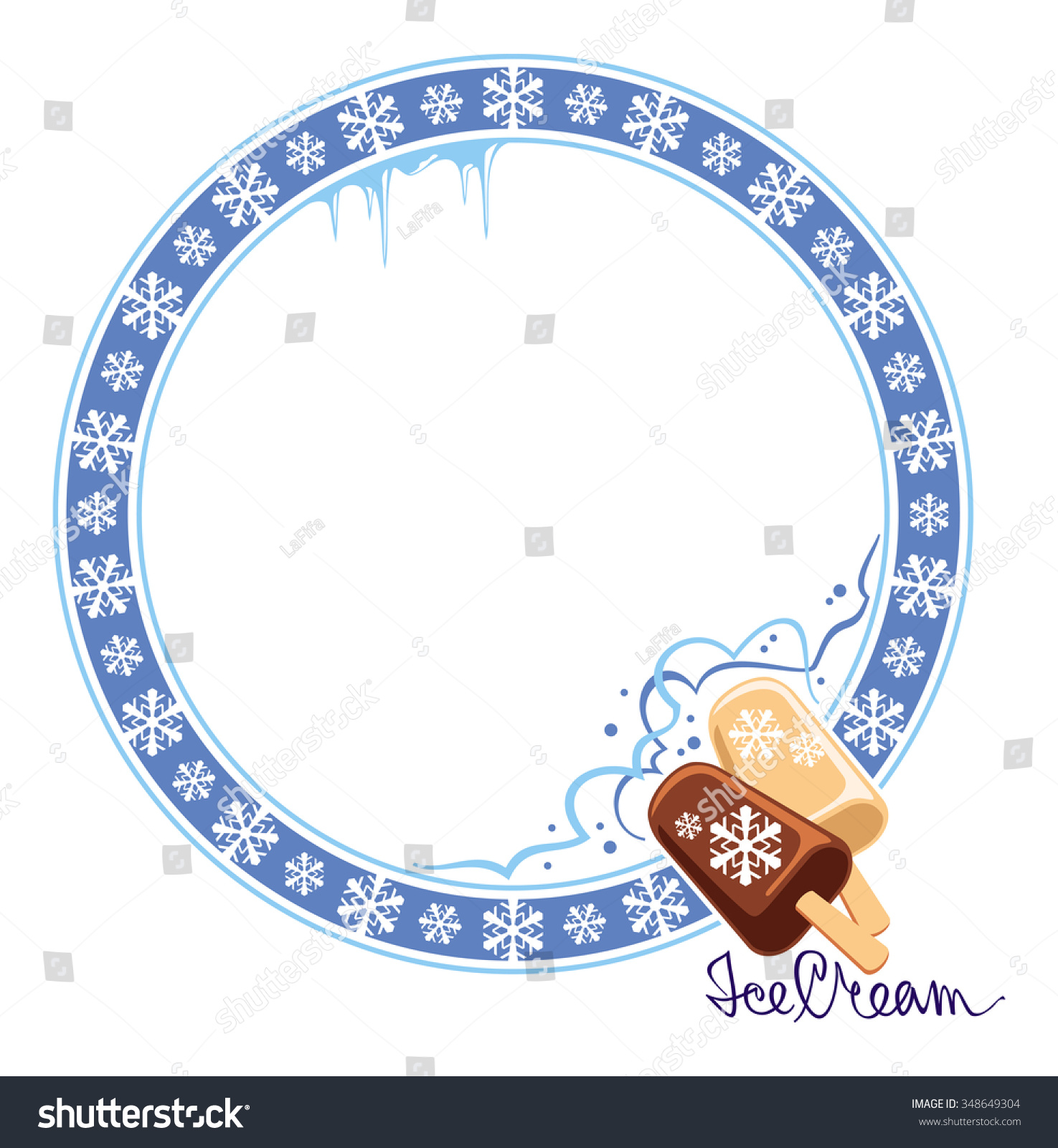 Round Frame Ice Creams Stock Vector (Royalty Free) 348649304 | Shutterstock
