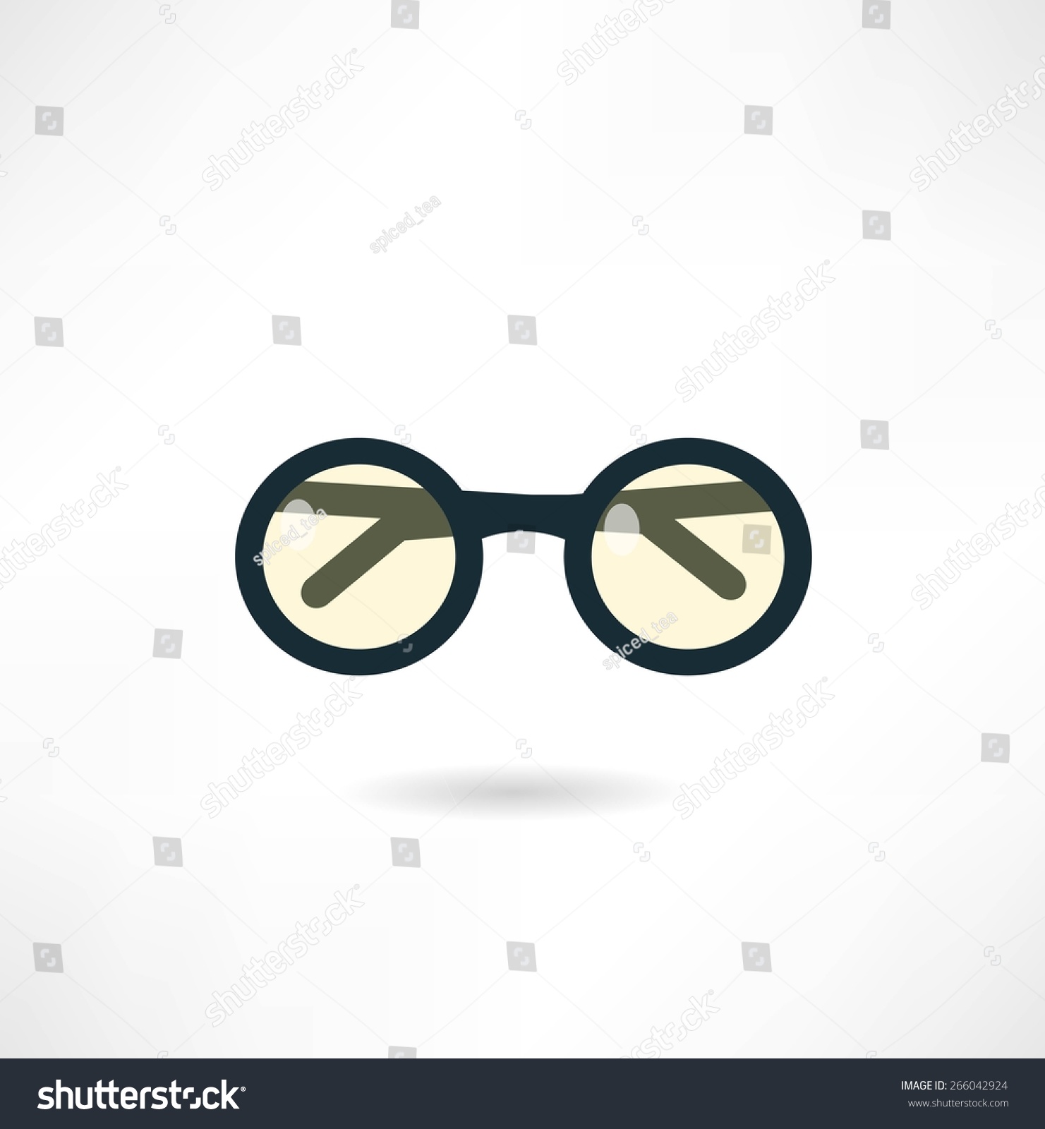 Round Glasses Illustration Stock Vector (Royalty Free) 266042924 ...