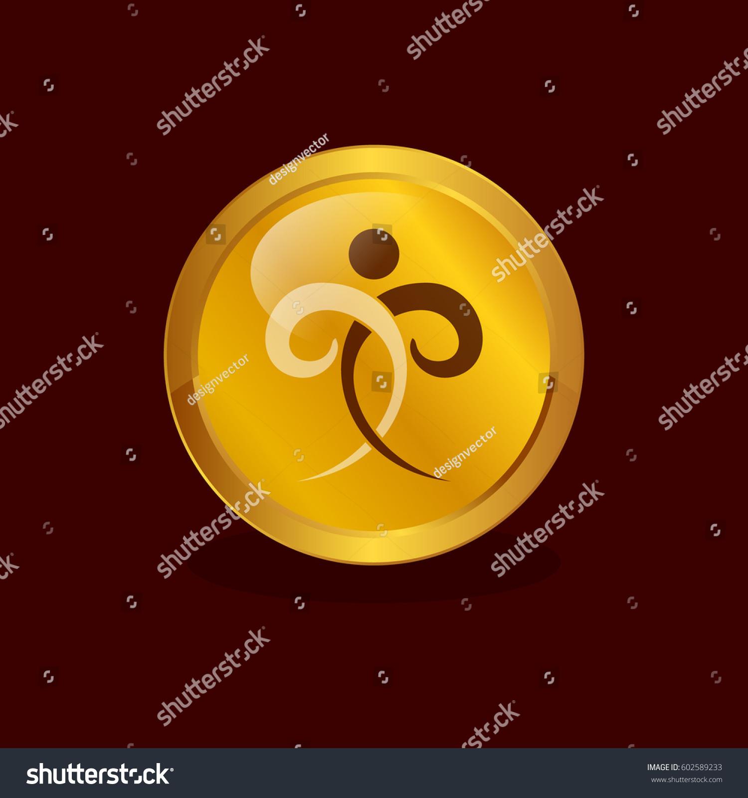 Round Gold Abstract Icon Logo Stock Vector (Royalty Free) 602589233 ...