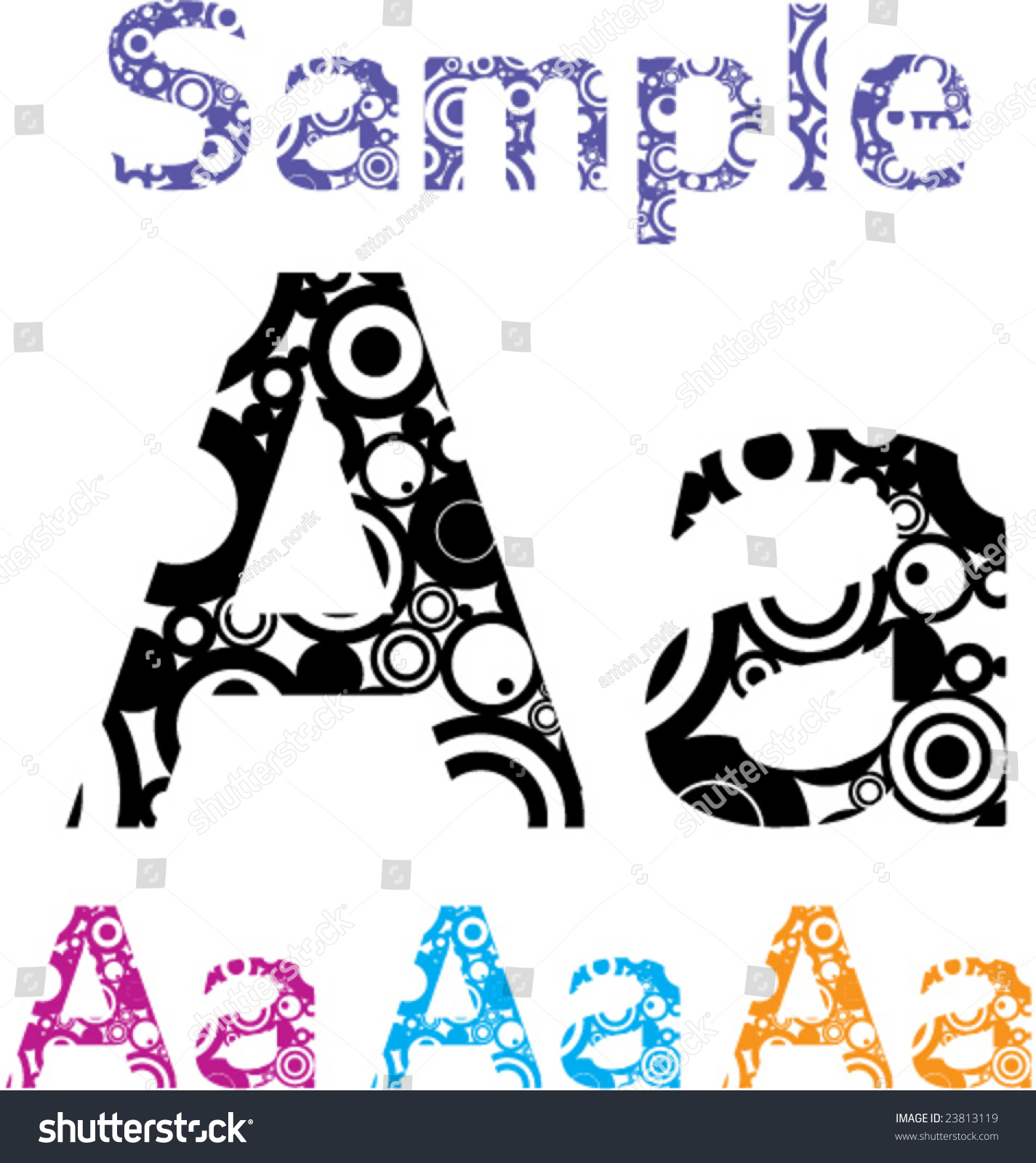 Round Hoops Letter Stock Vector (Royalty Free) 23813119