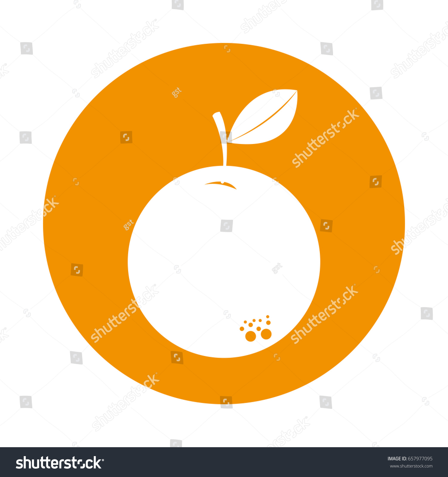 Round Icon Orange Cartoon Stock Vector (Royalty Free) 657977095 ...