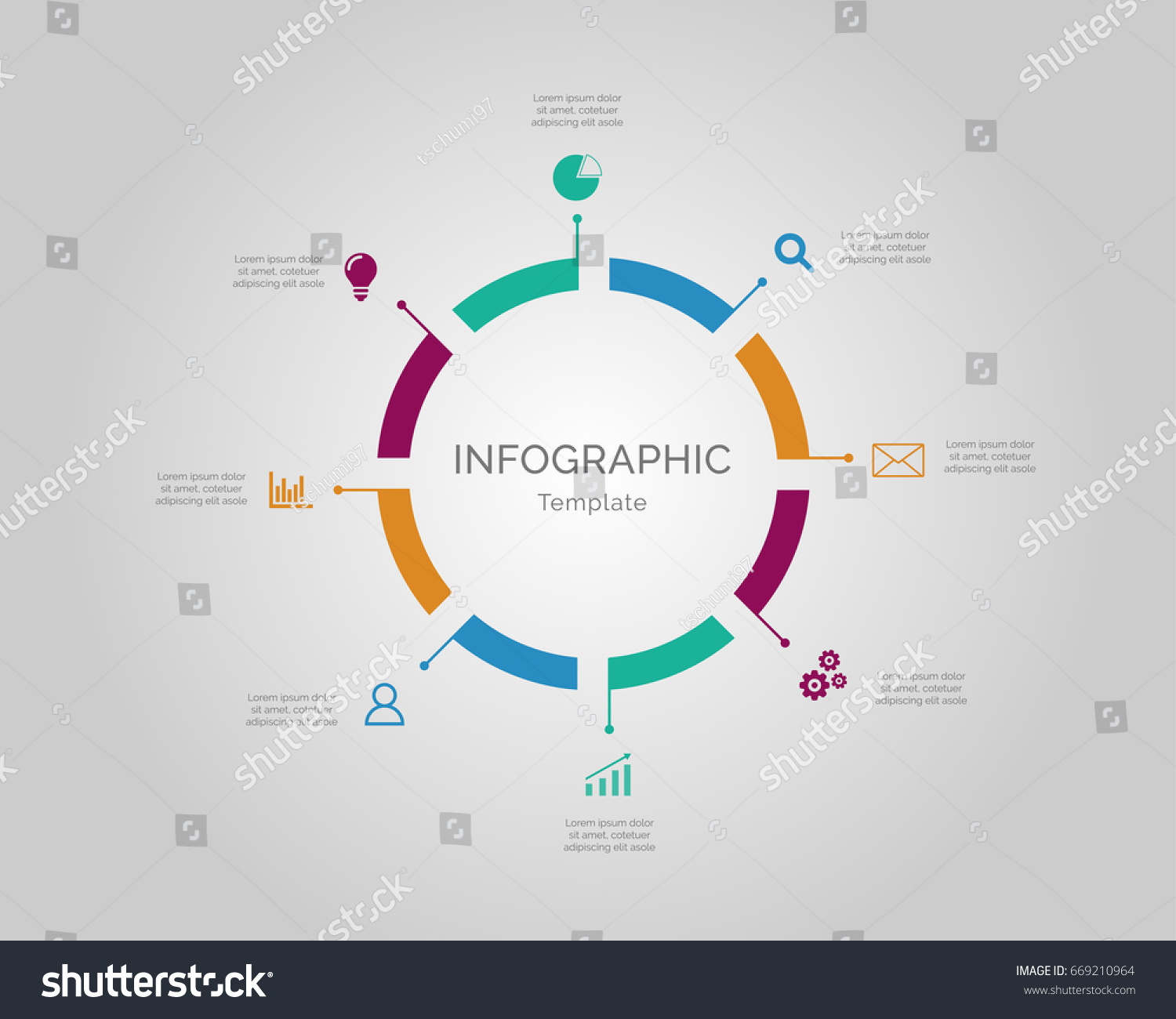 Round Infographic Presentations Stock Vector (Royalty Free) 669210964 ...