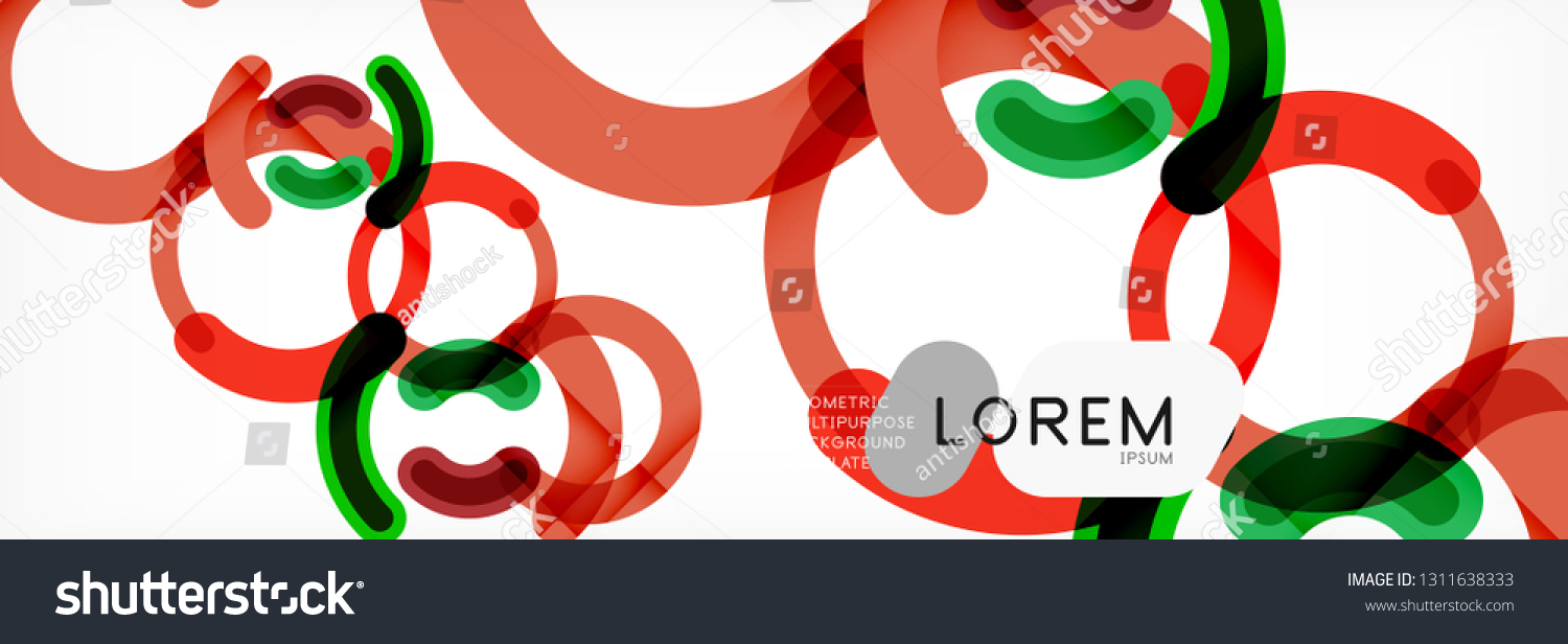 Round Linear Circle Shapes Background Vector Stock Vector (Royalty Free ...
