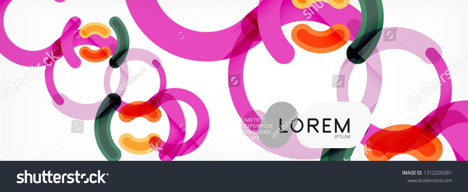 Round Linear Circle Shapes Background Vector Stock Vector (Royalty Free ...