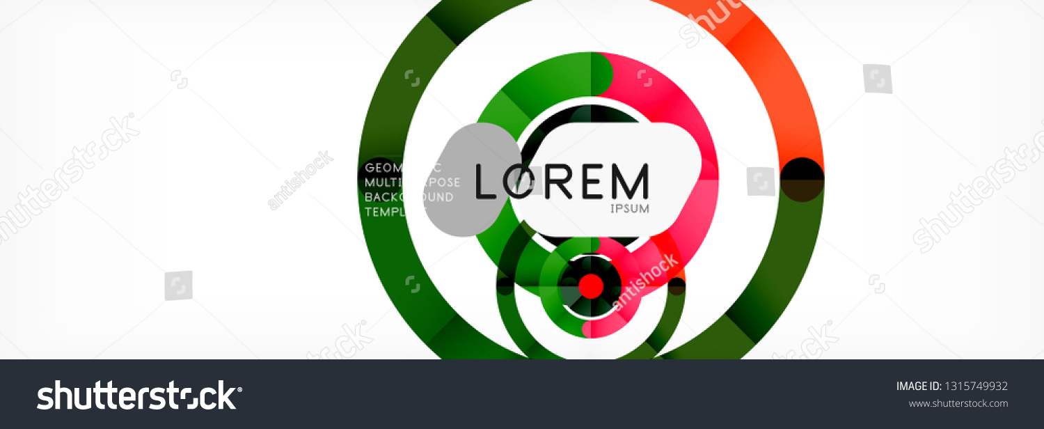 Round Linear Circle Shapes Background Vector Stock Vector (Royalty Free ...
