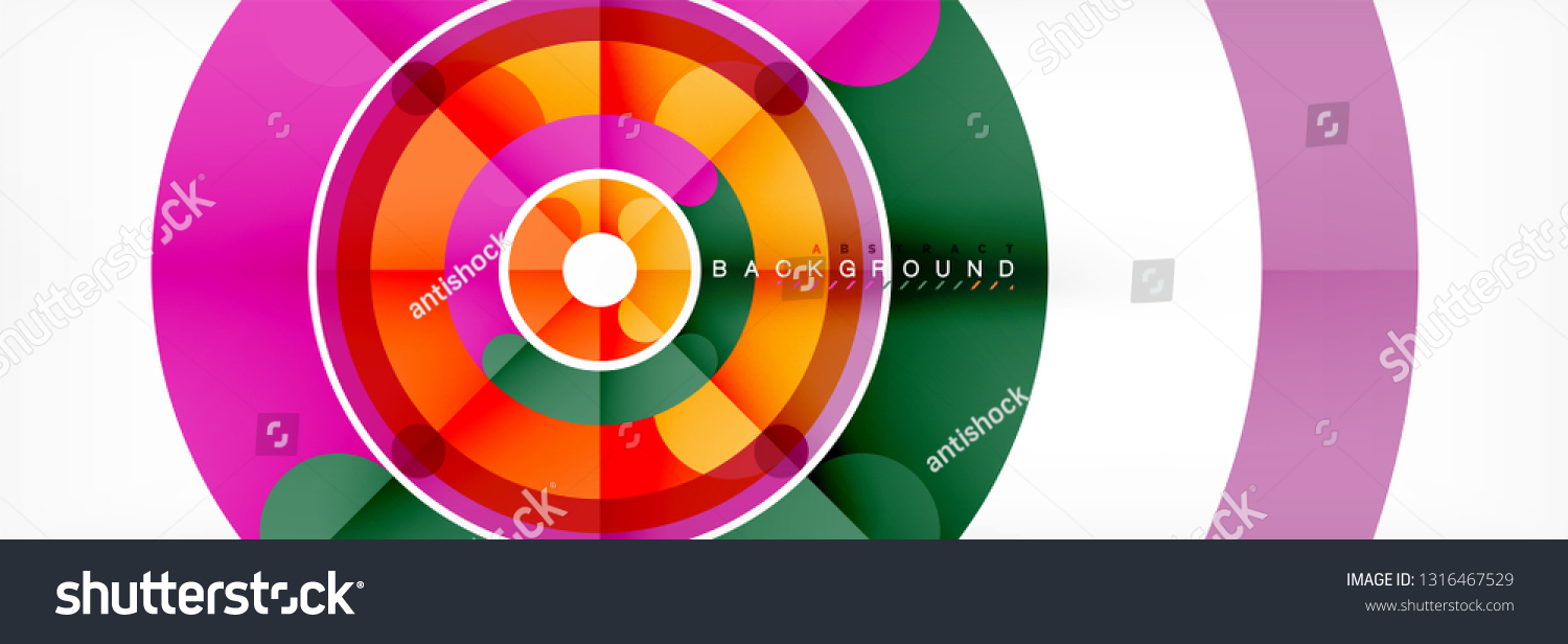 Round Linear Circle Shapes Background Vector Stock Vector (Royalty Free ...