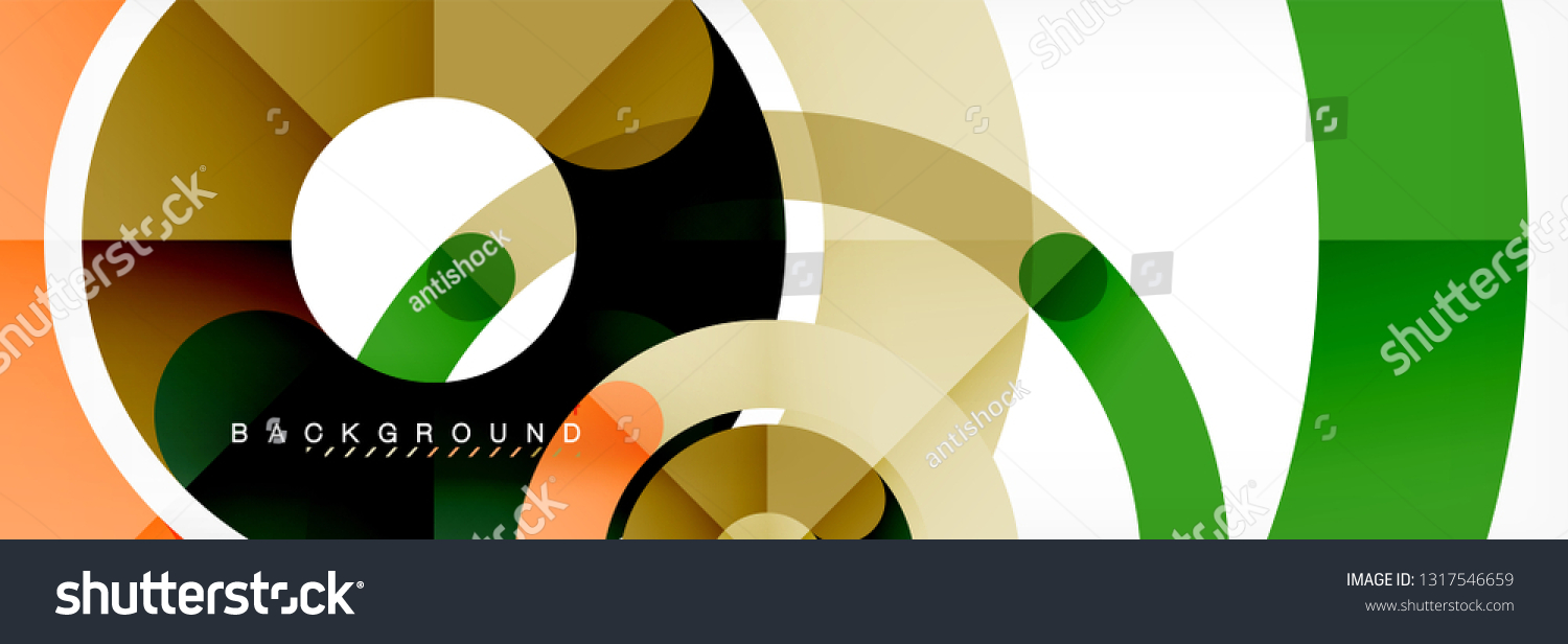 Round Linear Circle Shapes Background Vector Stock Vector (Royalty Free ...