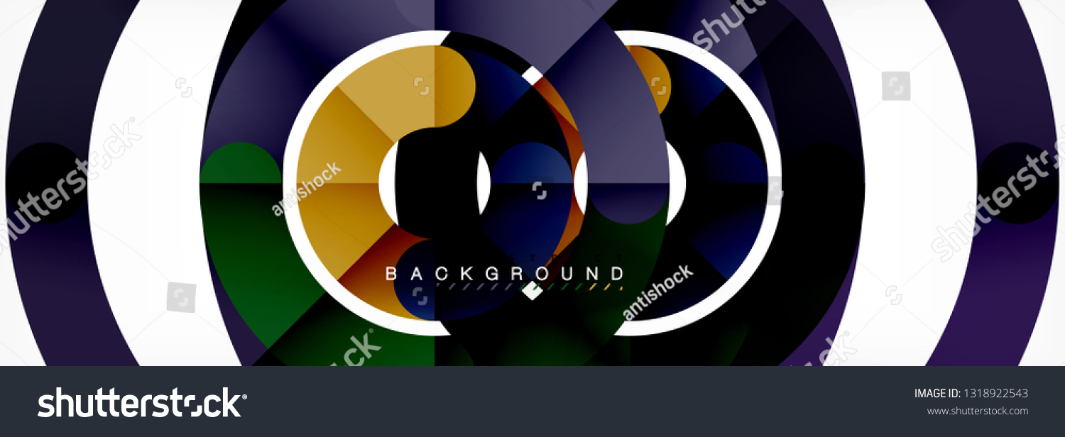Round Linear Circle Shapes Background Vector Stock Vector (Royalty Free ...