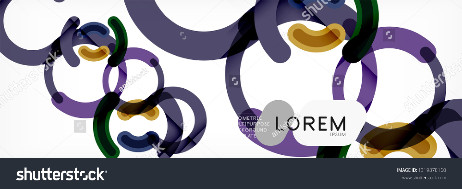 Round Linear Circle Shapes Background Vector Stock Vector (Royalty Free ...
