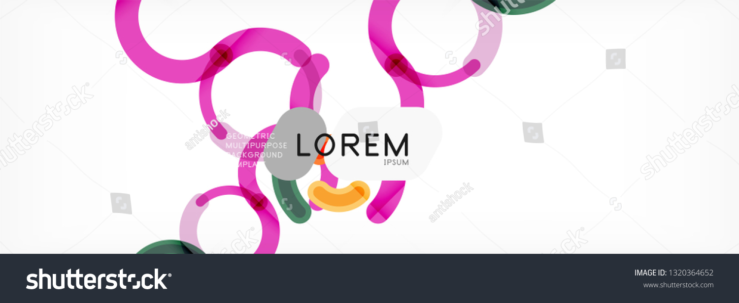 Round Linear Circle Shapes Background Vector Stock Vector (Royalty Free ...