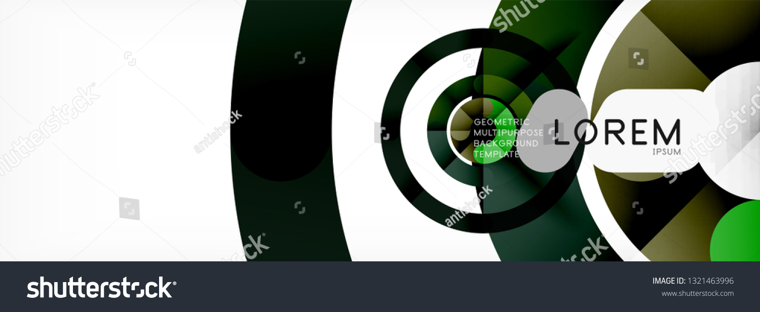 Round Linear Circle Shapes Background Vector Stock Vector (Royalty Free ...
