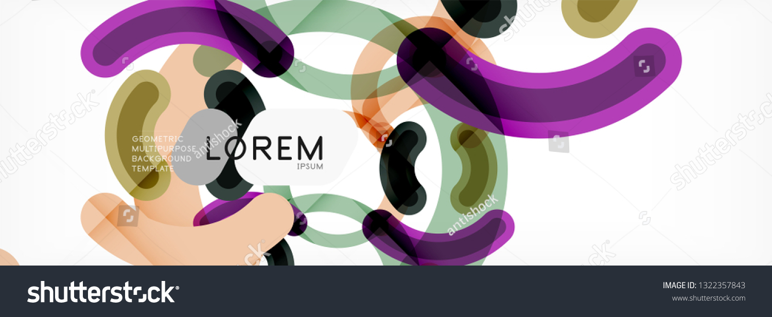 Round Linear Circle Shapes Background Vector Stock Vector (Royalty Free ...