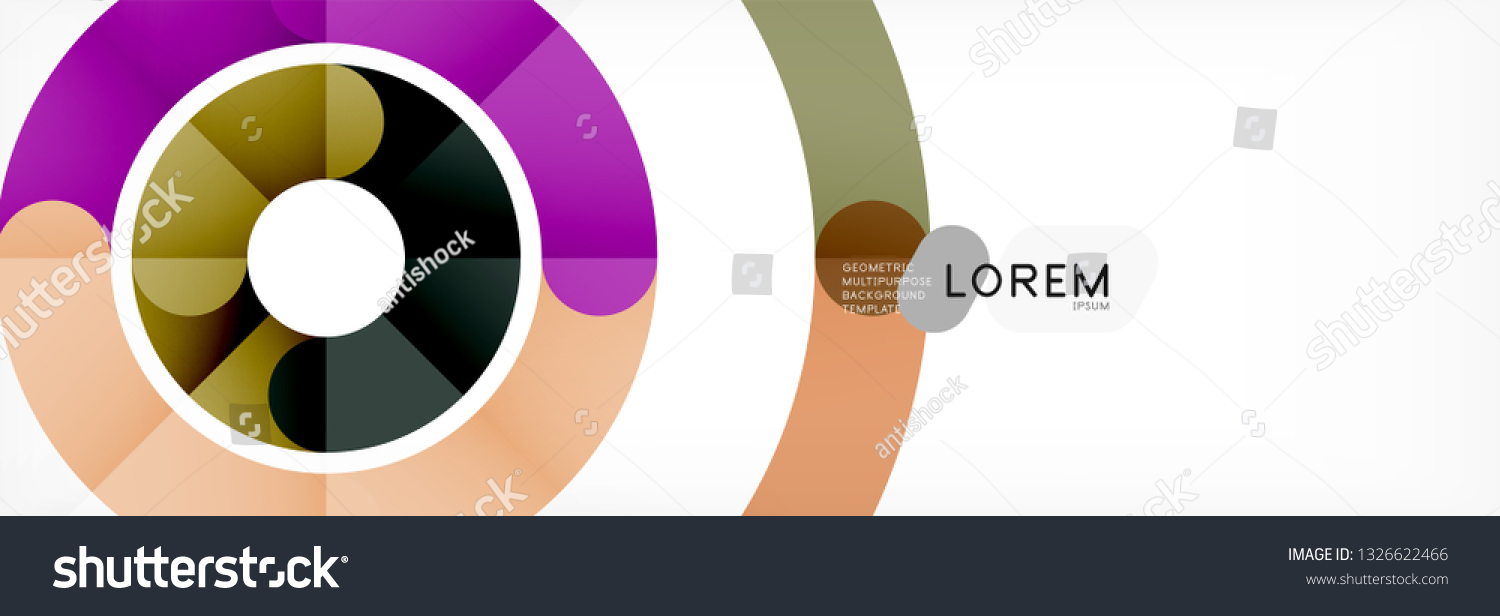 Round Linear Circle Shapes Background Vector Stock Vector (Royalty Free ...