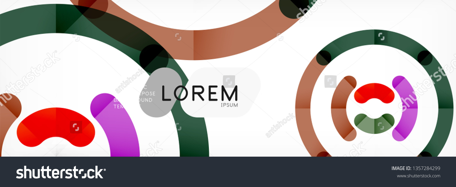 Round Linear Circle Shapes Background Vector Stock Vector (Royalty Free ...
