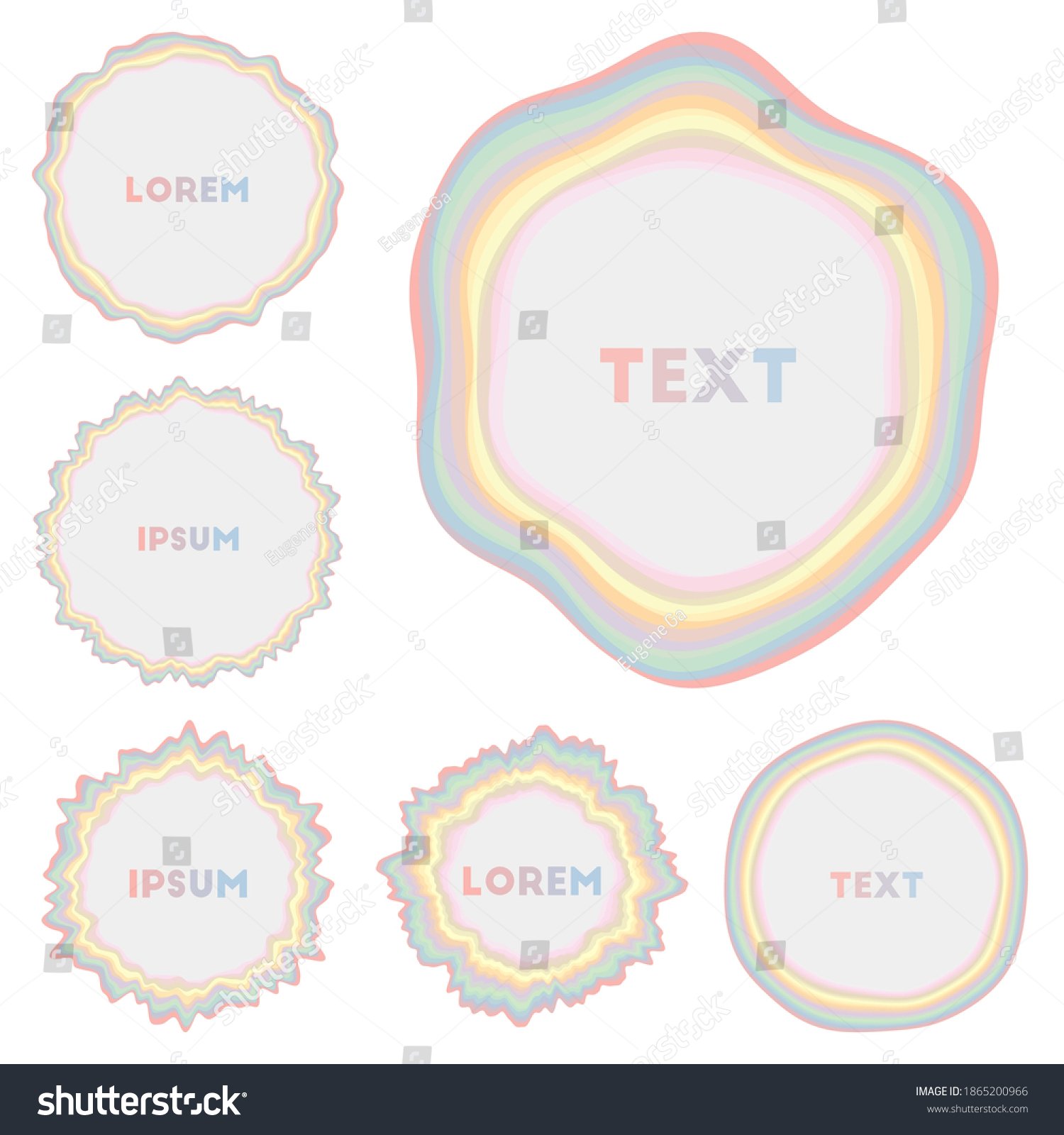 Round Logos Collection Artistic Circular Backgrounds Stock Vector ...