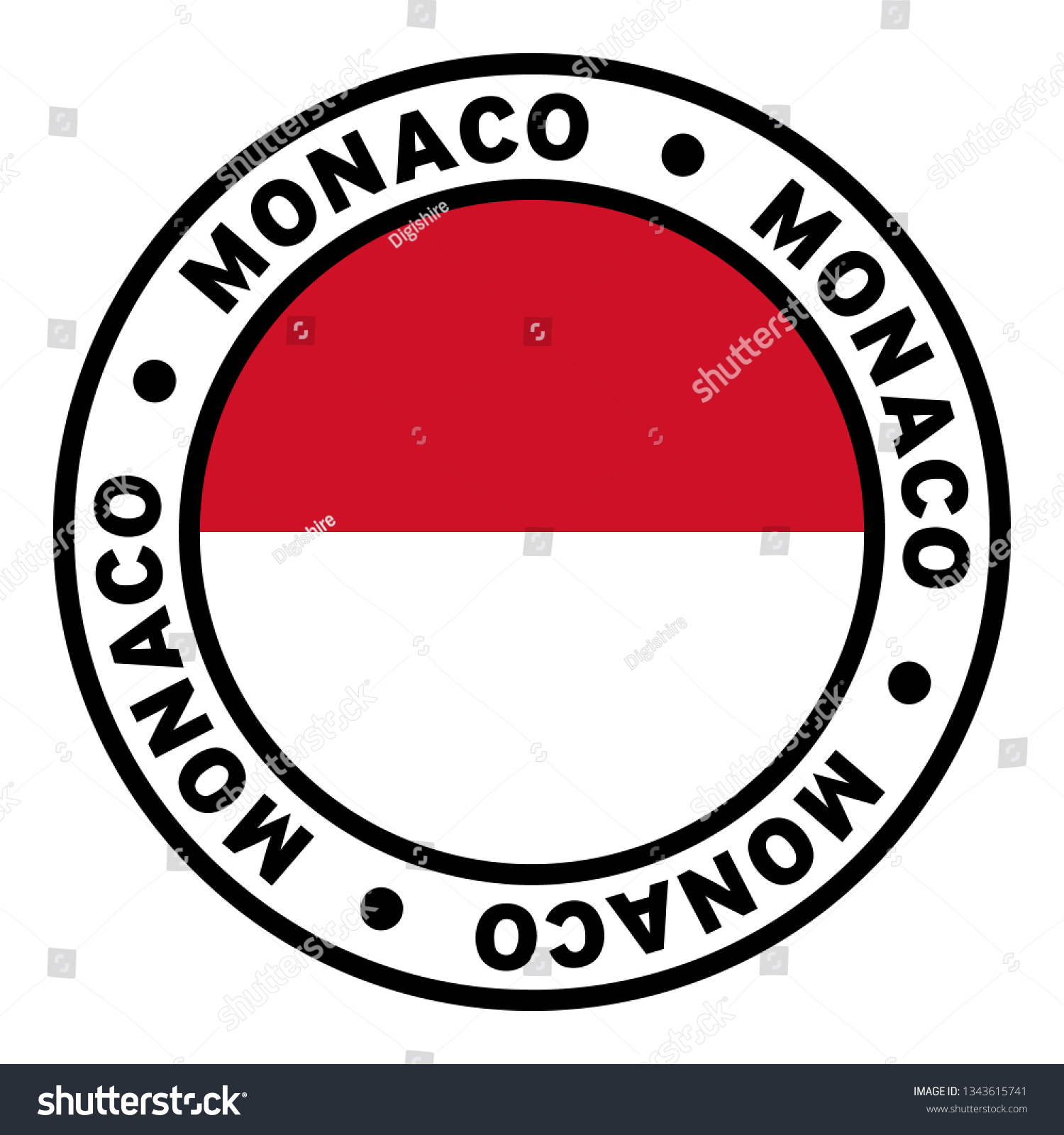 Round Monaco Flag Clipart Stock Vector (Royalty Free) 1343615741 ...