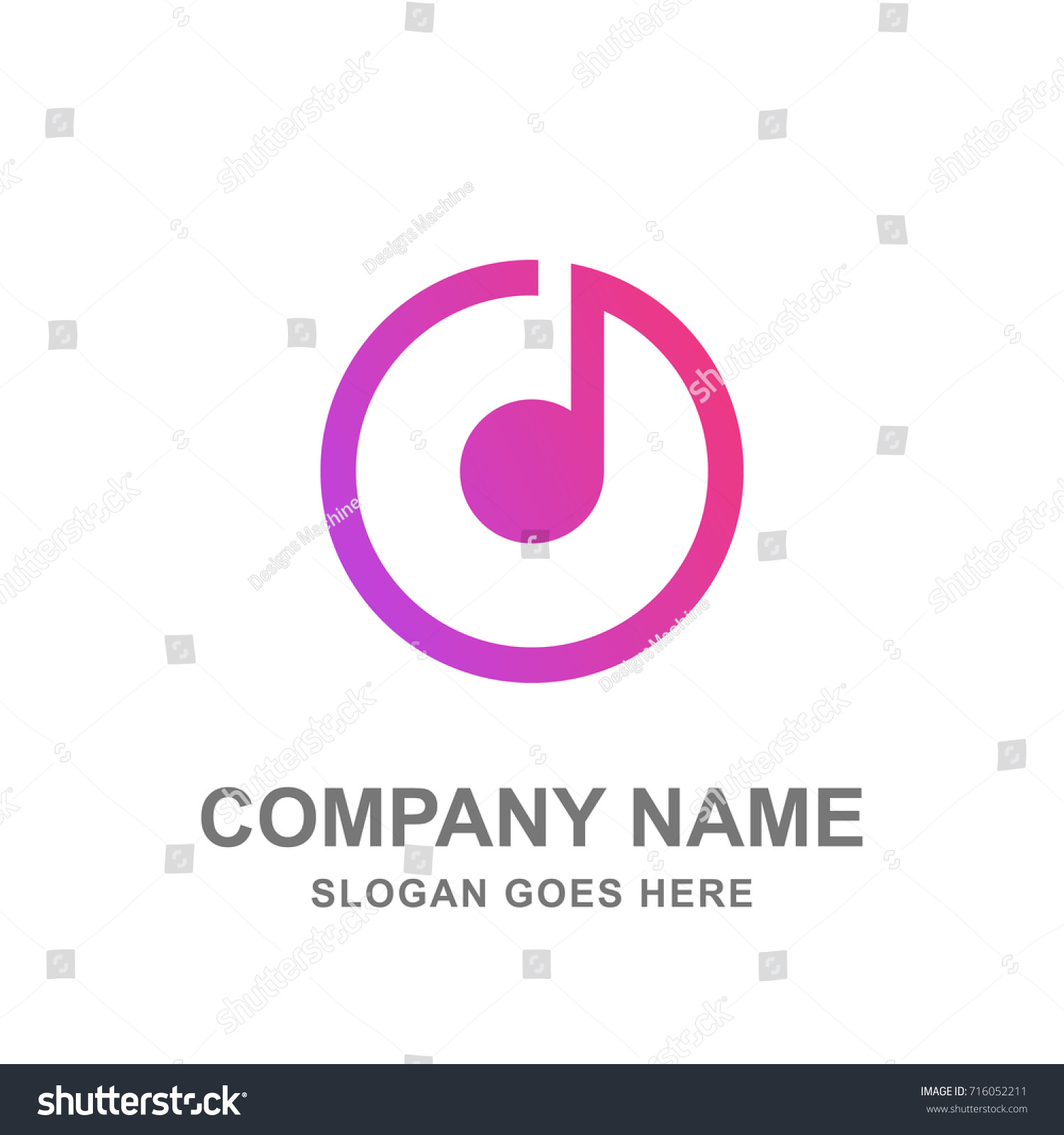 Round Music Note Logo Vector Icon Stock Vector (Royalty Free) 716052211 ...