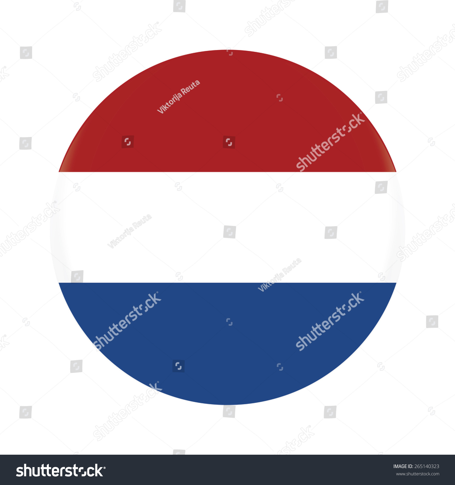 Round Netherlands Flag Vector Icon Isolated Stock Vector (Royalty Free ...