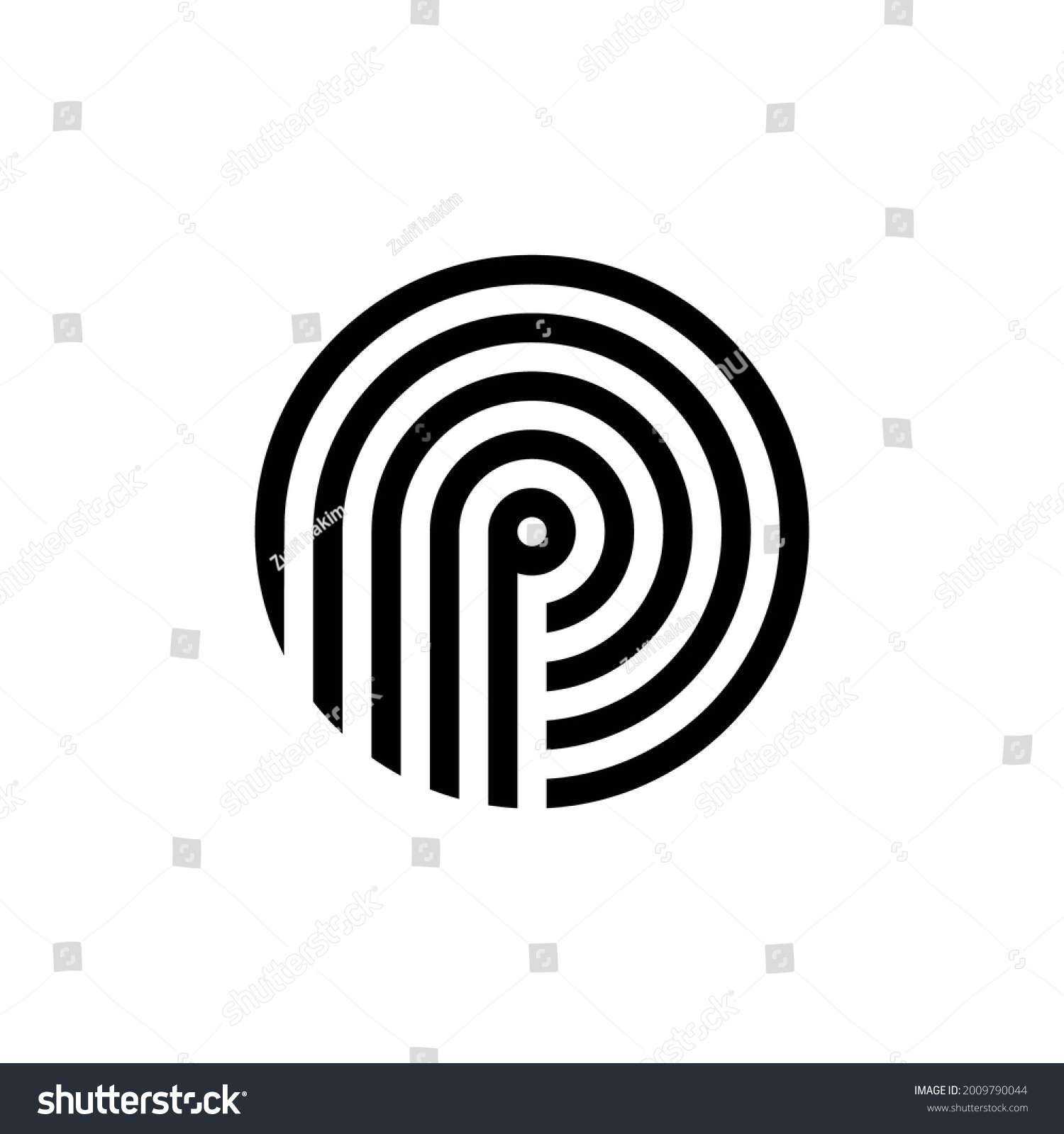 Round P Letter Monogram Logo Stock Vector (Royalty Free) 2009790044 ...