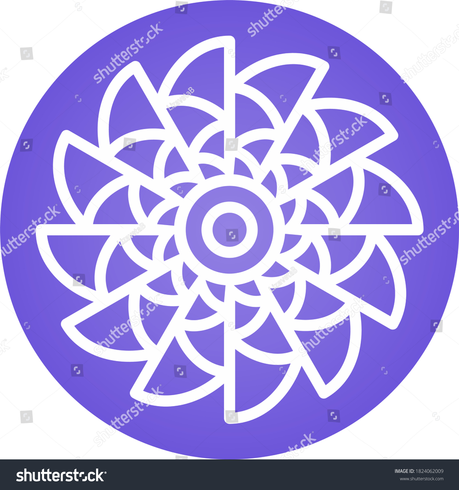Round Pattern On Purple Background Stencil Stock Vector (Royalty Free ...