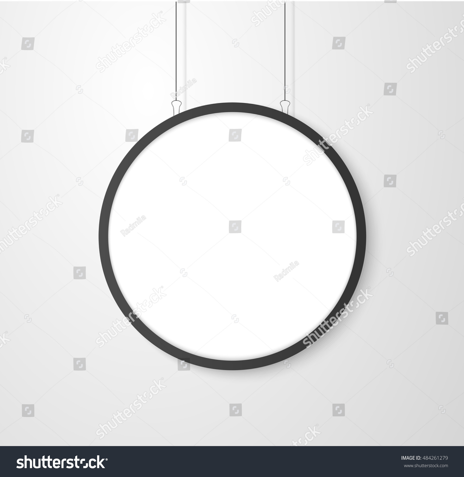 Round Poster Mockup Stock Vector (Royalty Free) 484261279 | Shutterstock