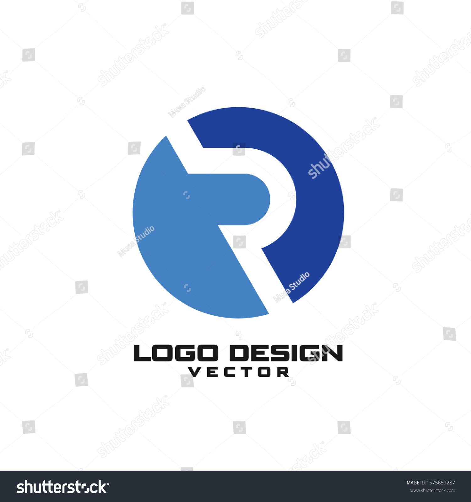 Round R Symbol Logo Design Vector: เวกเตอร์สต็อก (ปลอดค่าลิขสิทธิ์ ...