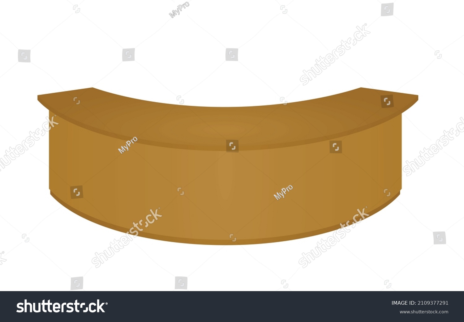 Round Reception Desk Vector Illustration Stock Vector (Royalty Free ...