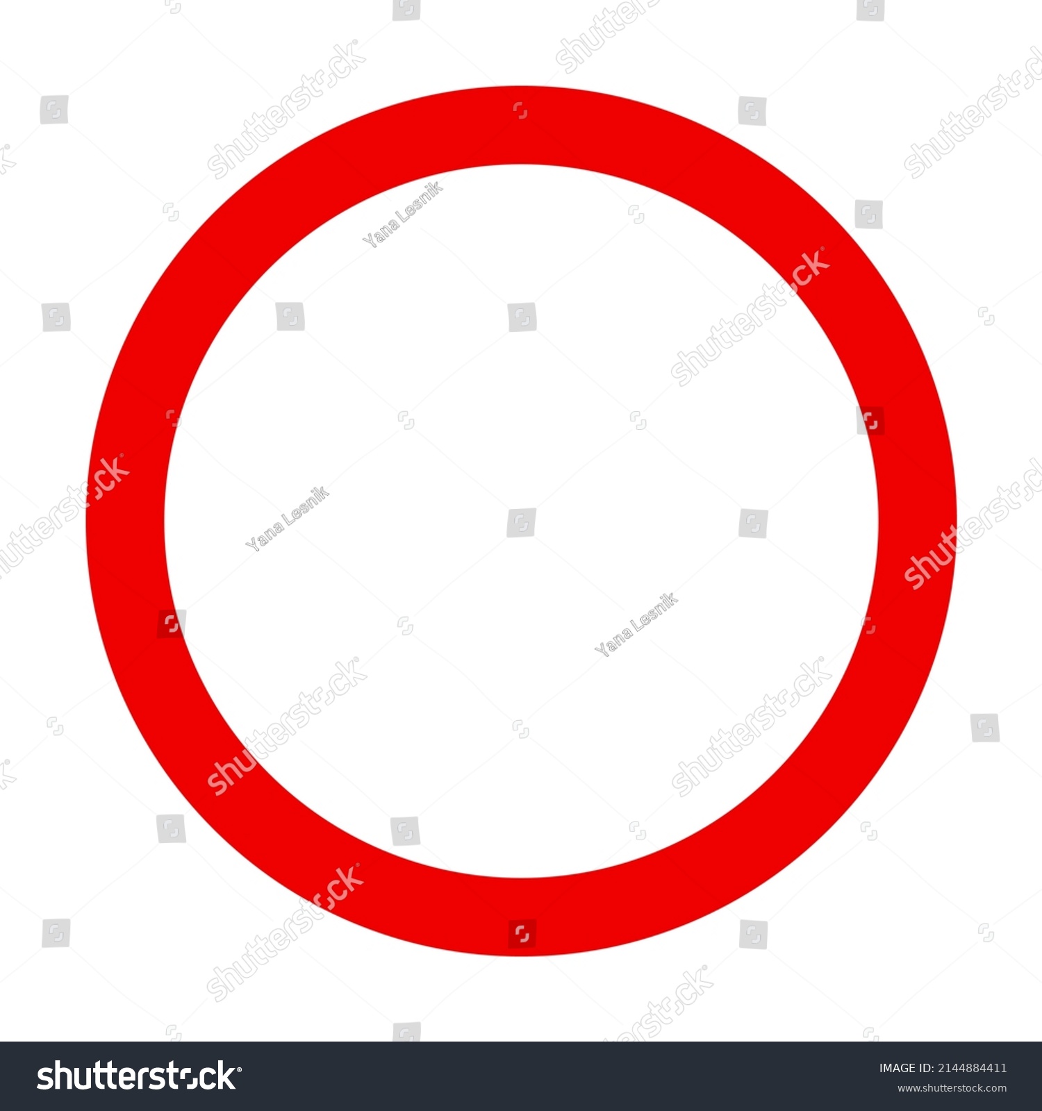 Round Red Border Stop Sign Template Stock Vector (Royalty Free ...