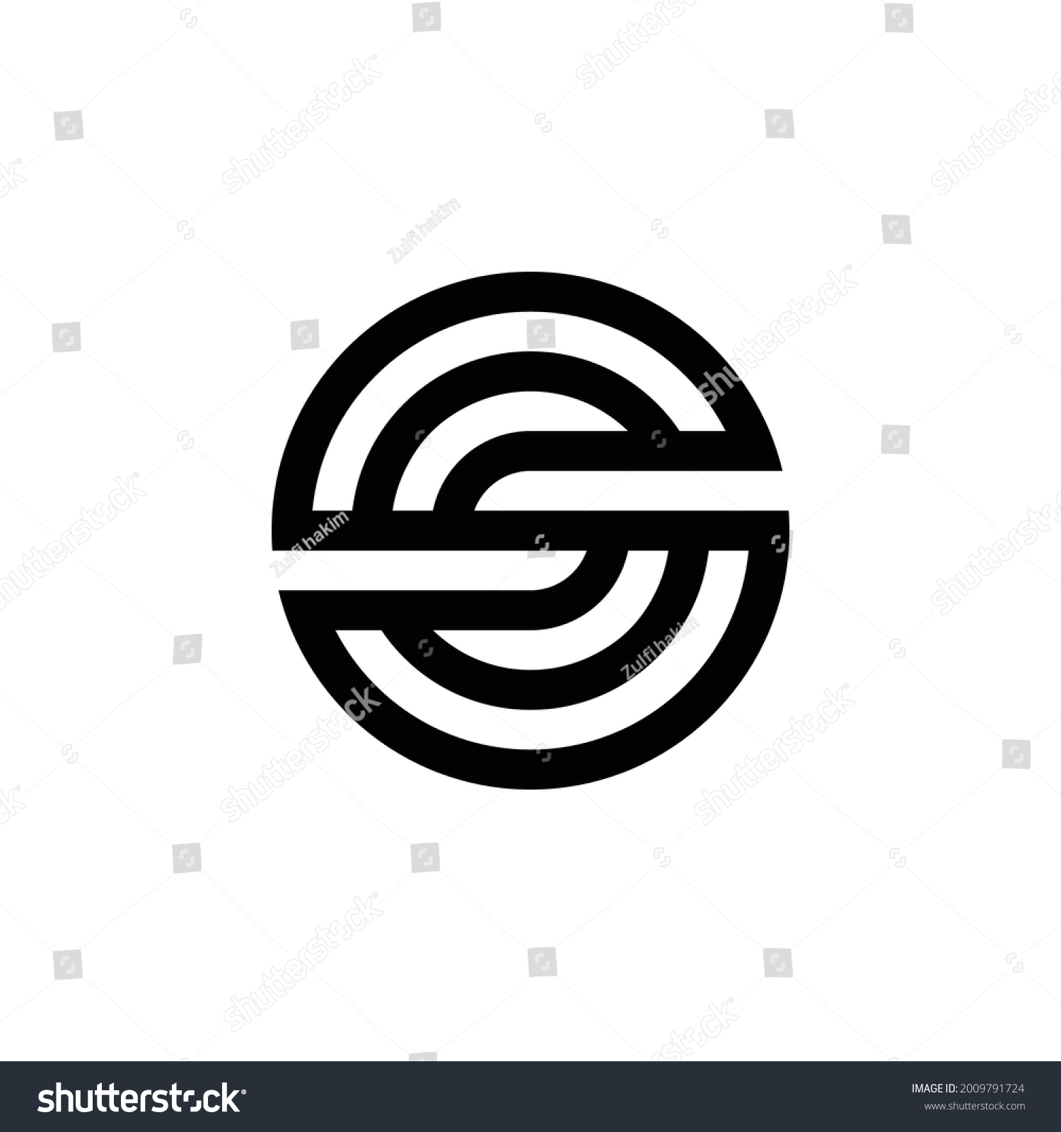 Round S Letter Monogram Logo Stock Vector (Royalty Free) 2009791724 ...