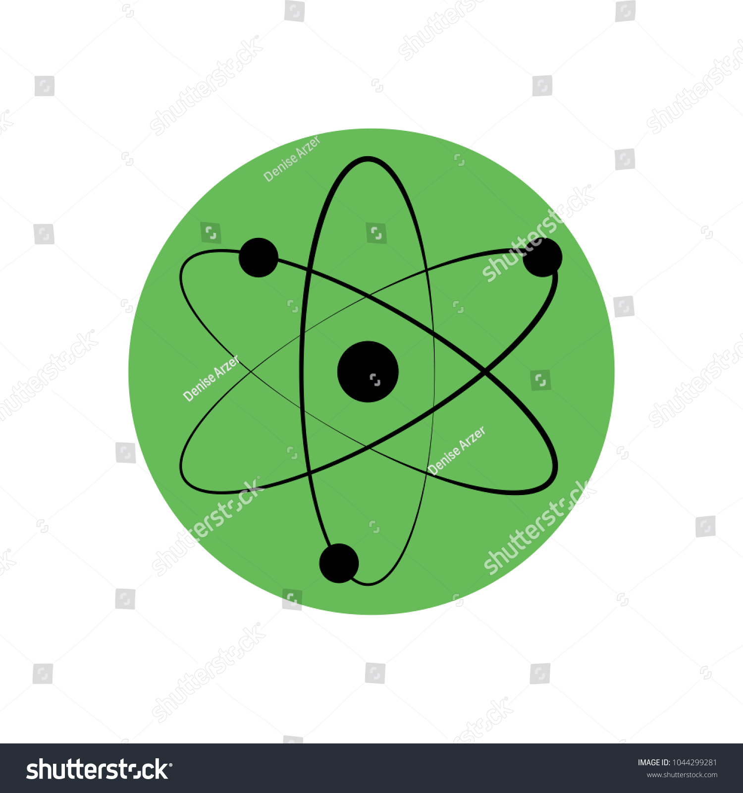 Round Shape Icon Atom Vector Illustration Stock Vector (Royalty Free ...