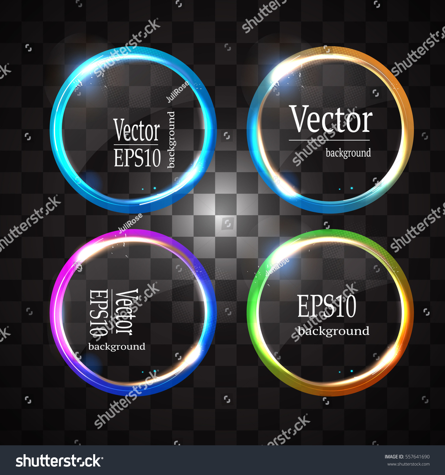 Round Shiny Frame Background Light Bursts Stock Vector (Royalty Free ...