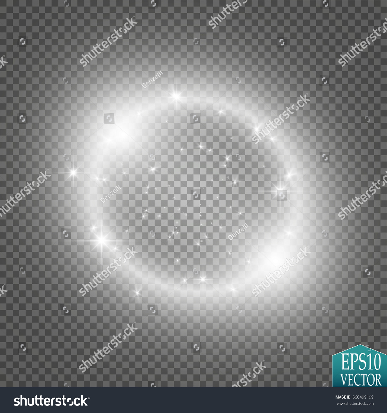 Round Shiny Frame Background Lights Stock Vector (Royalty Free ...