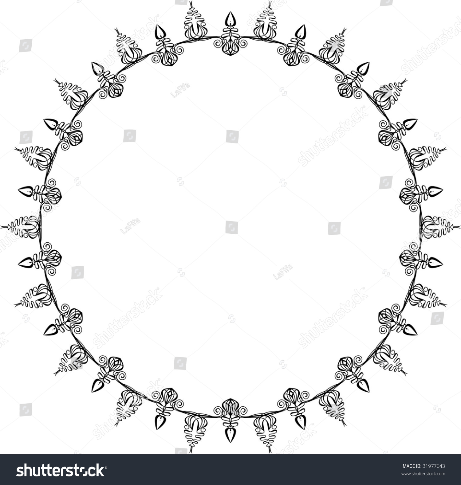 Round Silhouette Frame Stock Vector (Royalty Free) 31977643 | Shutterstock