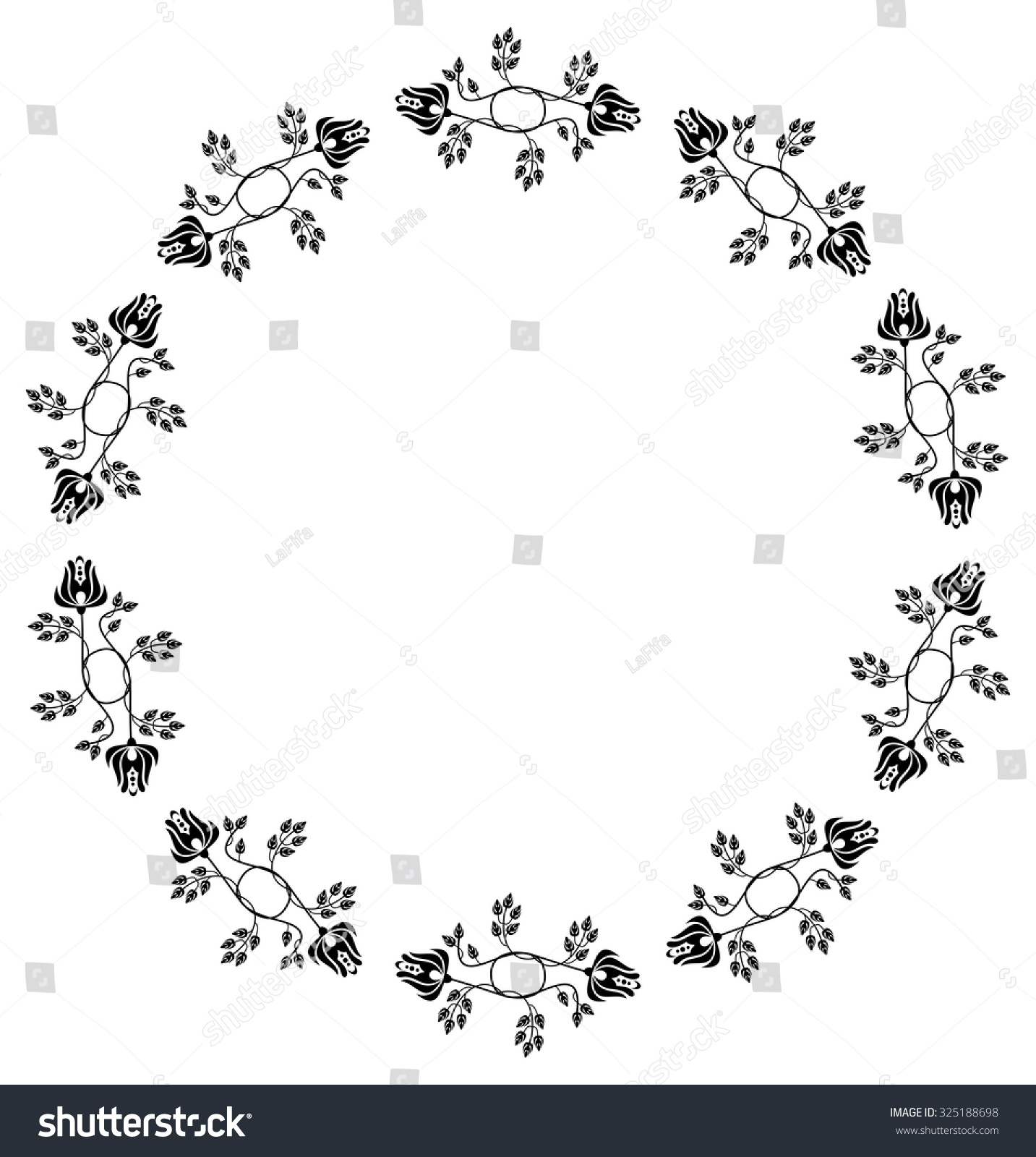 Round Silhouette Frame Stock Vector (Royalty Free) 325188698 | Shutterstock
