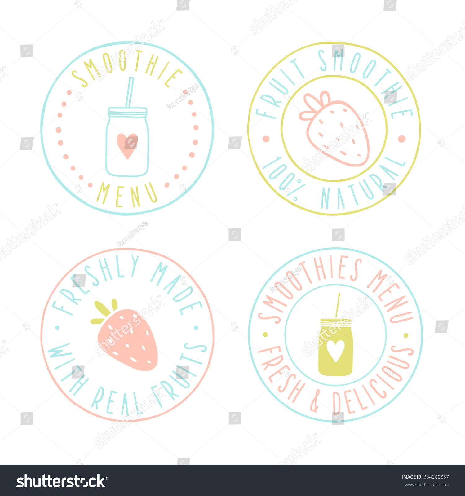 Round Smoothie Labels Stock Vector (Royalty Free) 334200857 | Shutterstock