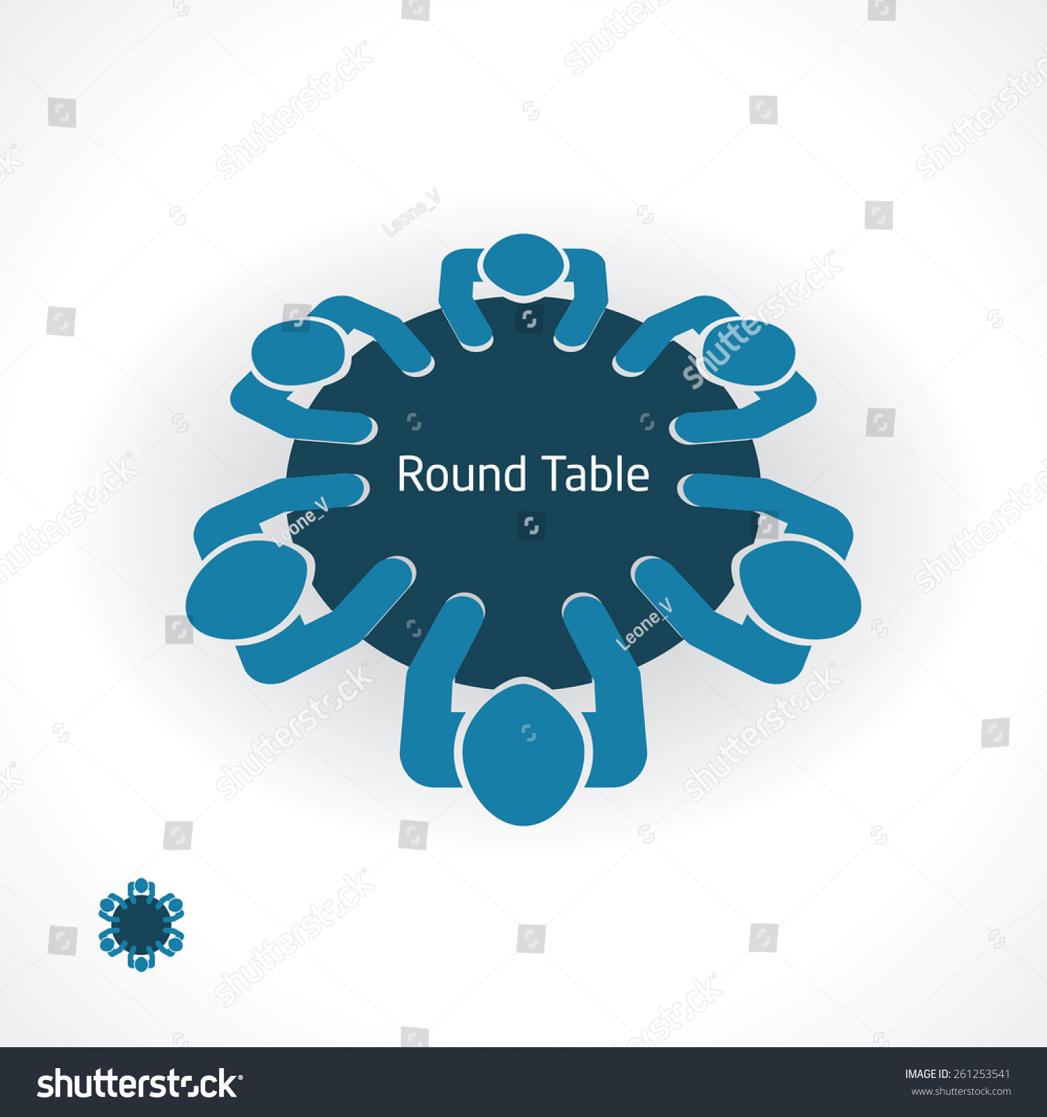Round Table Business Stock Vector 261253541 - Shutterstock