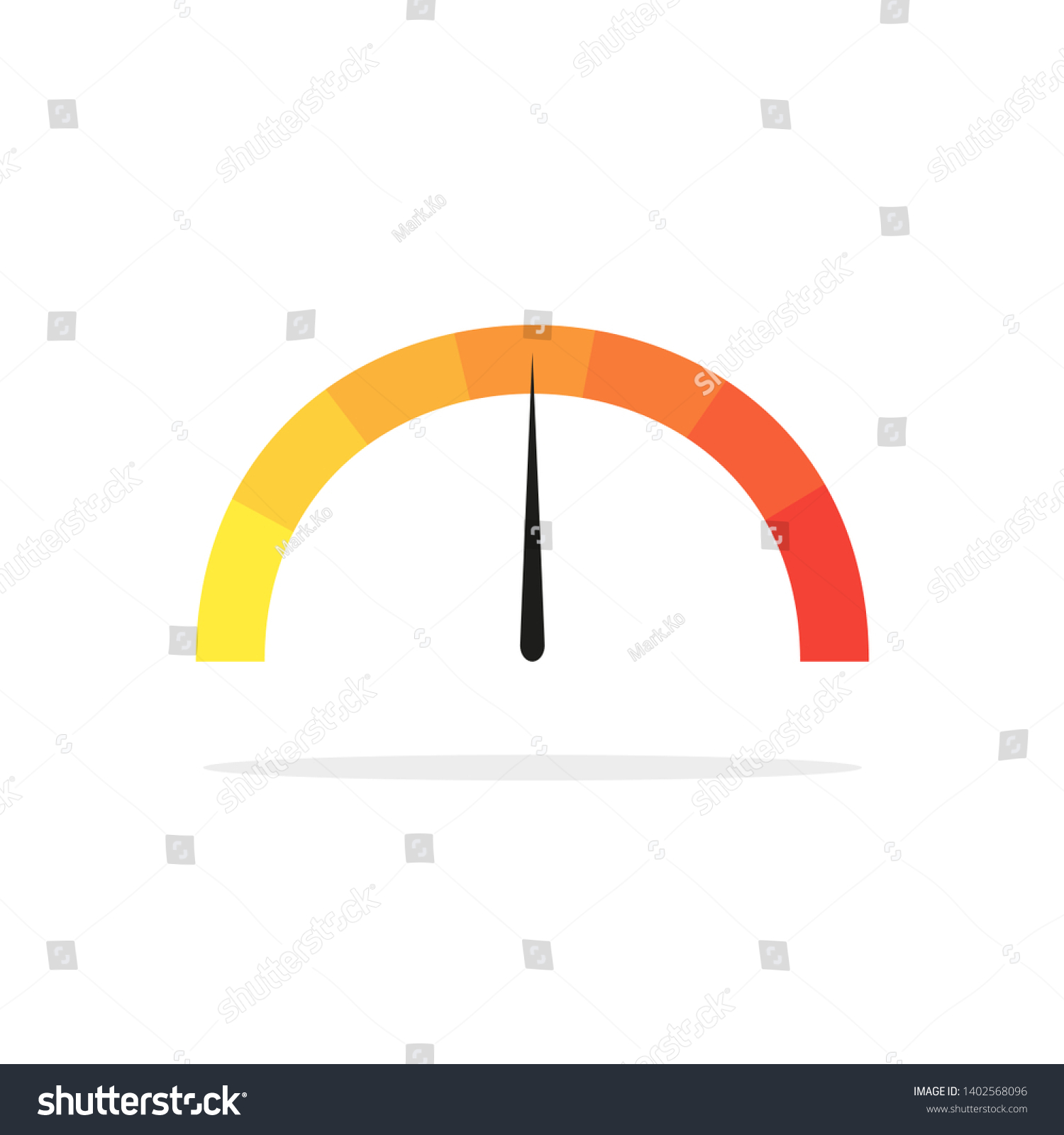 Round Temperature Sensor Shadow Flat Style Stock Vector (Royalty Free ...