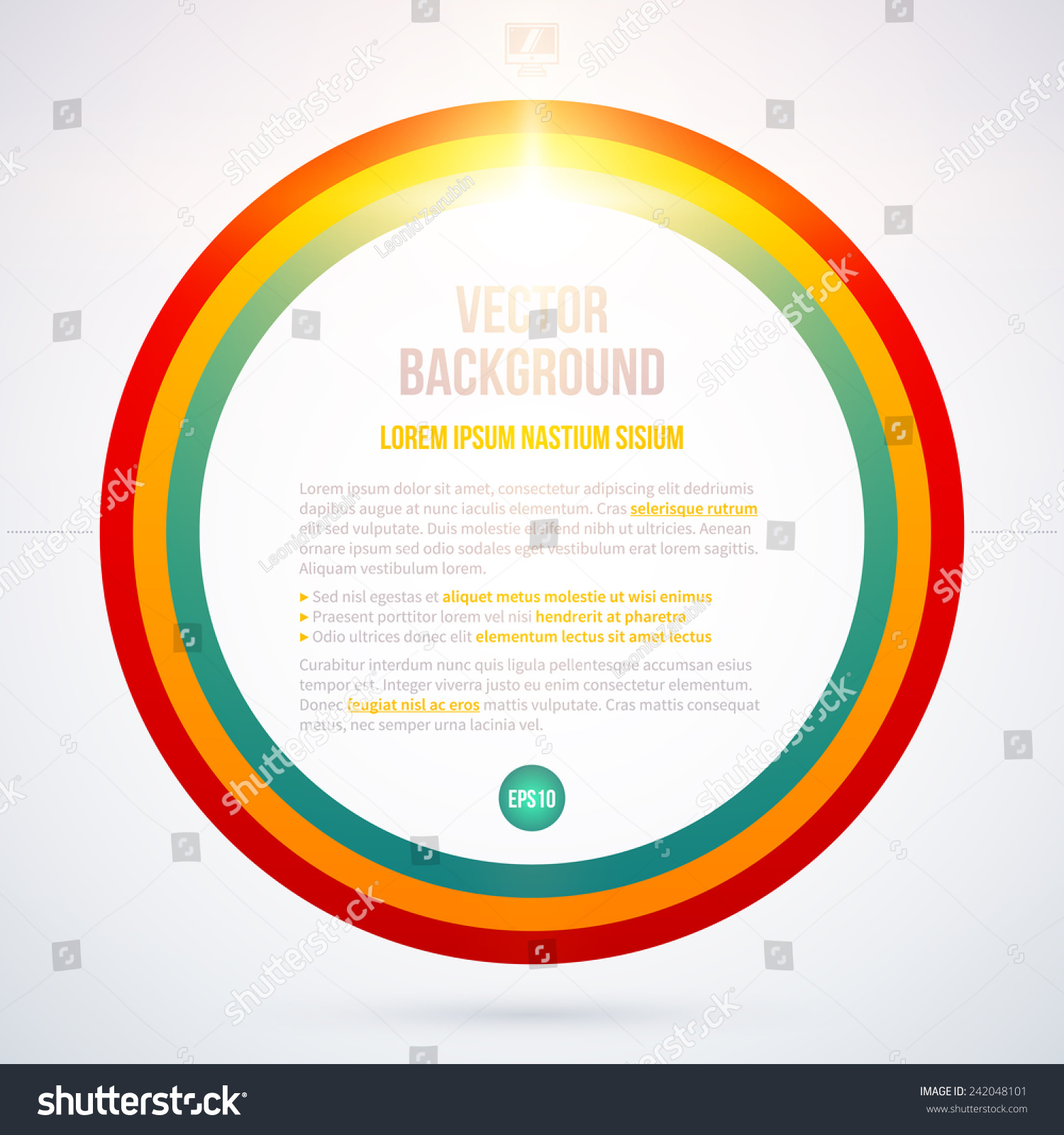 Round Text Frame On White Background Stock Vector (Royalty Free ...