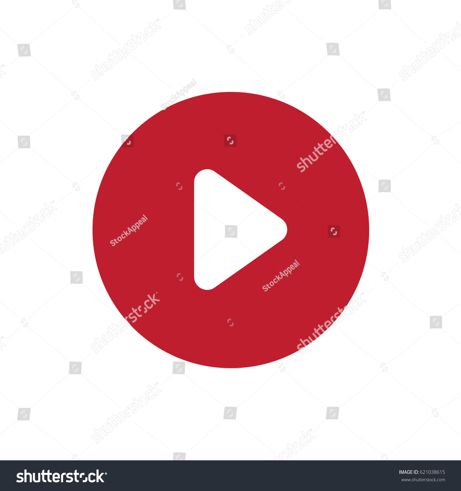 Round Vector Play Button Icon Stock Vector (Royalty Free) 621038615 ...