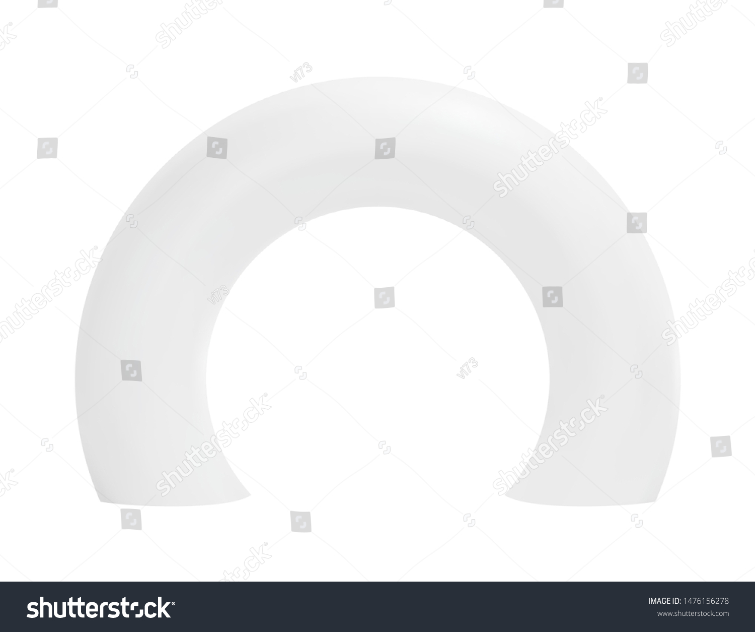 Round White Arch Template Isolated Vector Stock Vector (Royalty Free ...
