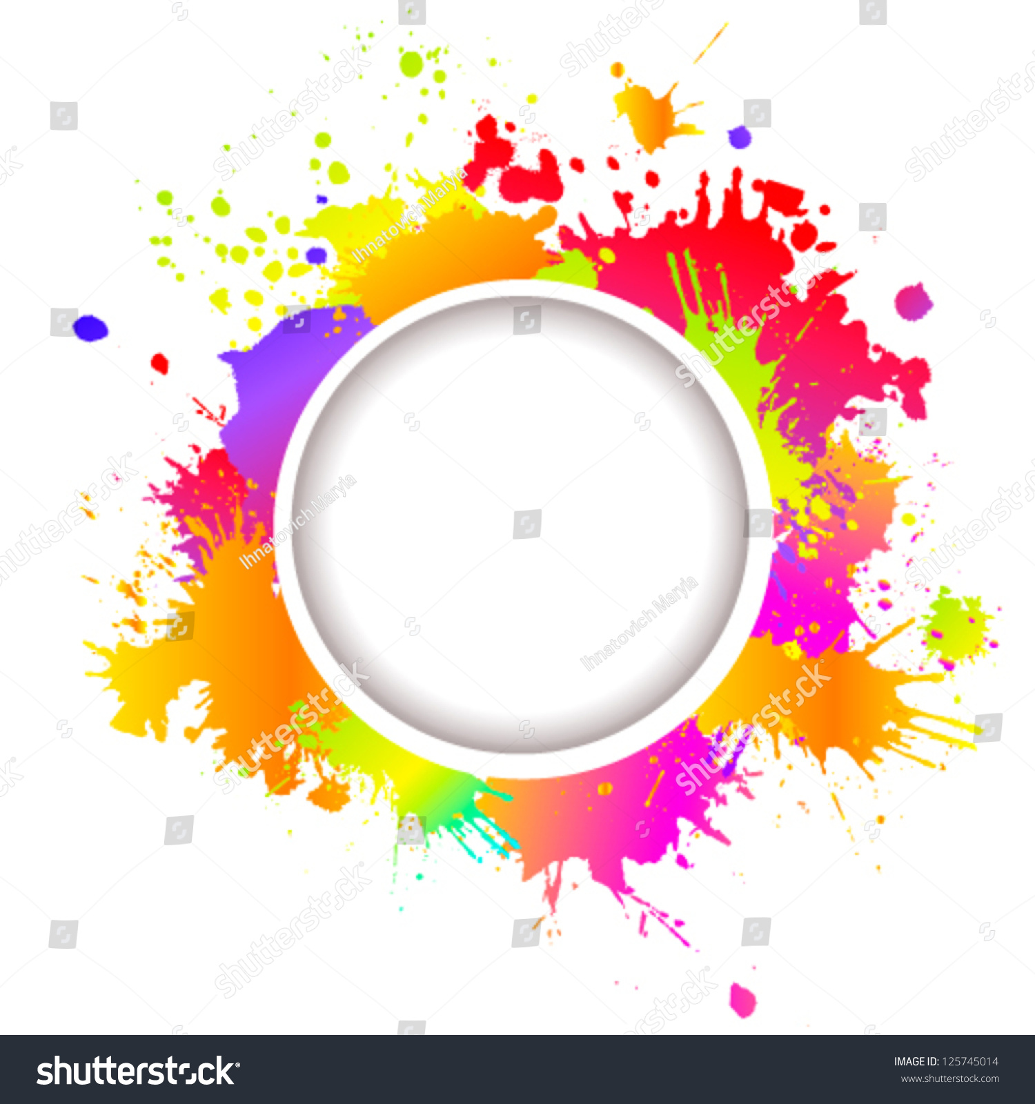 Round White Frame On Background Stain Stock Vector (Royalty Free ...