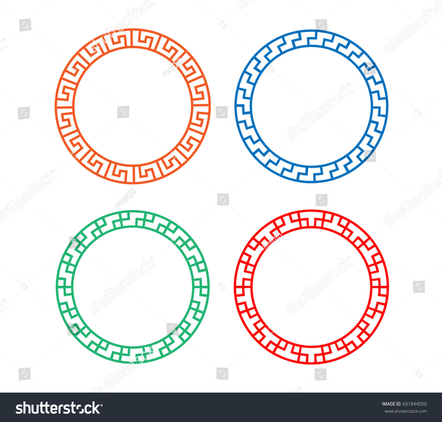 Round Window Frame Korean Style Vector Stock Vector (Royalty Free ...