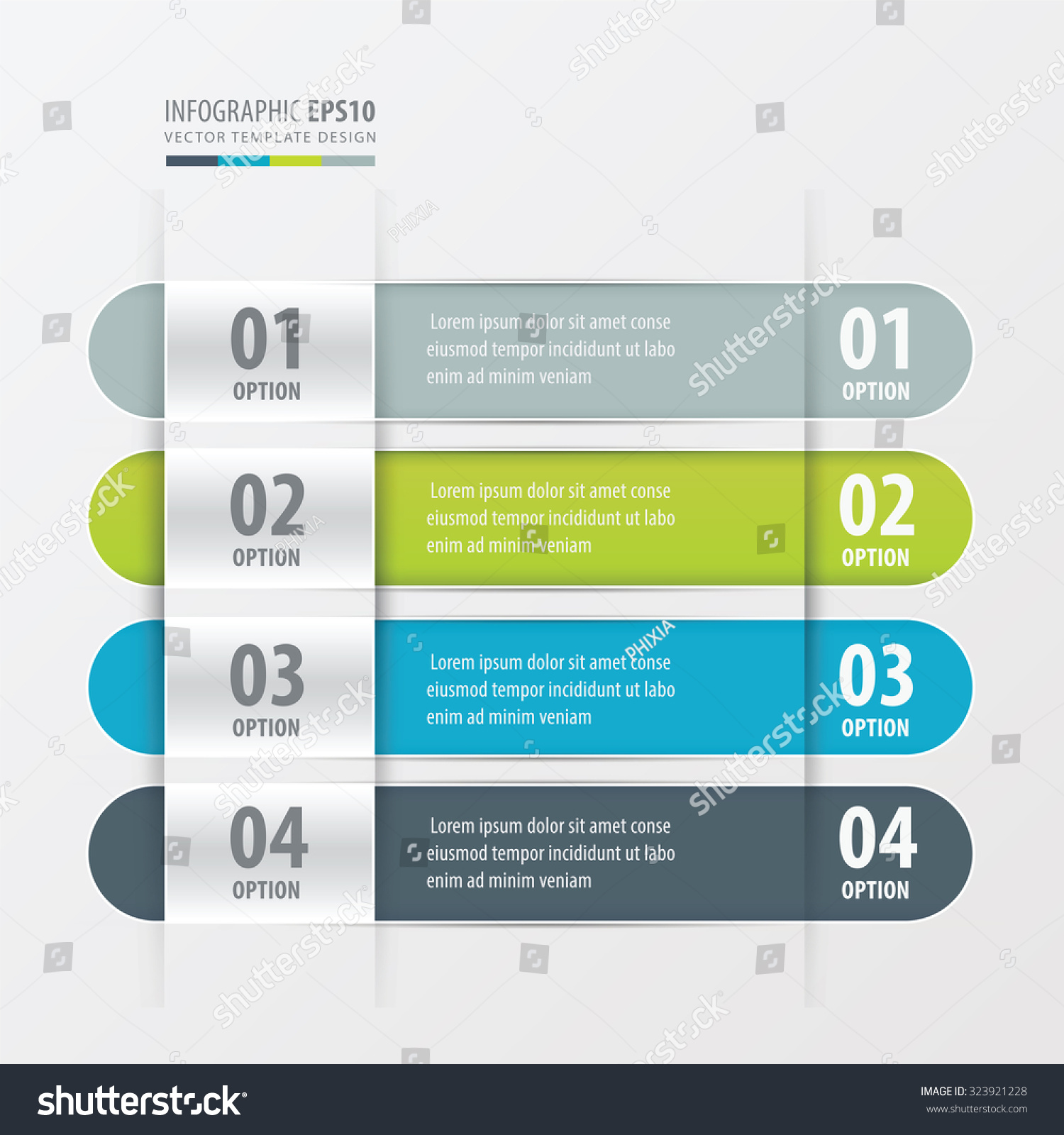 Rounded Banner Design 4 Color Stock Vector (Royalty Free) 323921228 ...