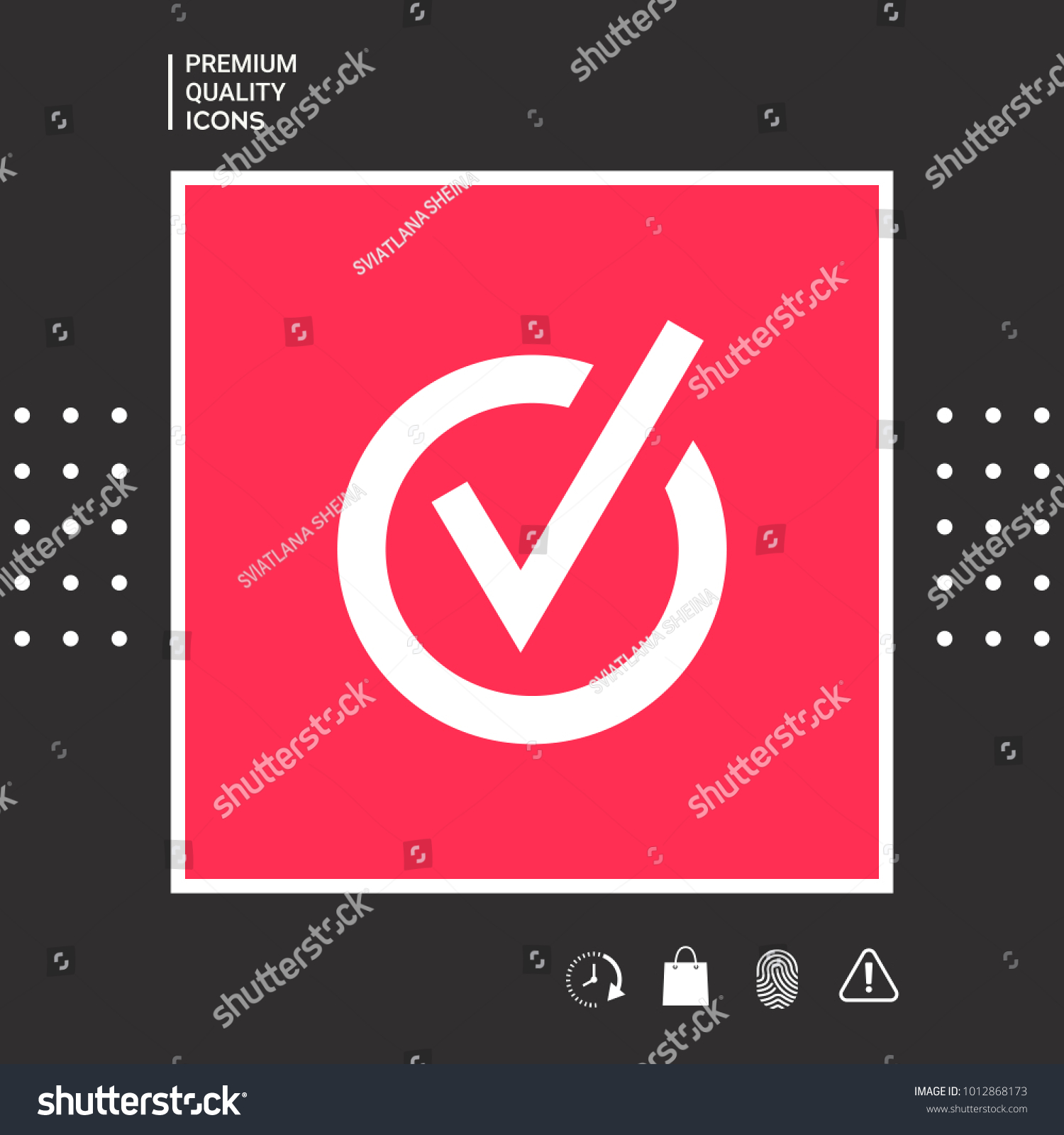 Rounded Check Mark Icon Stock Vector (Royalty Free) 1012868173